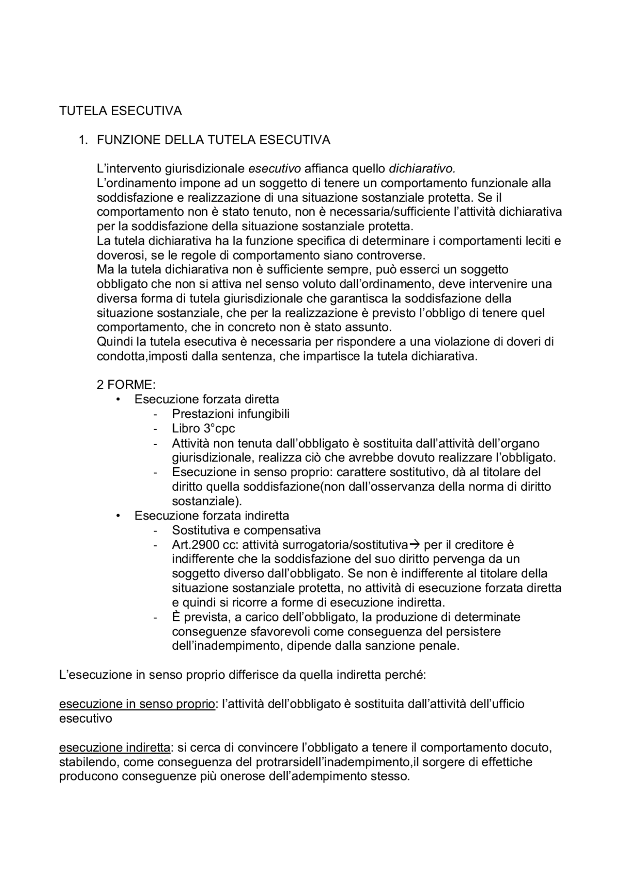 Tutela Esecutiva Cap 4 Luiso Docsity