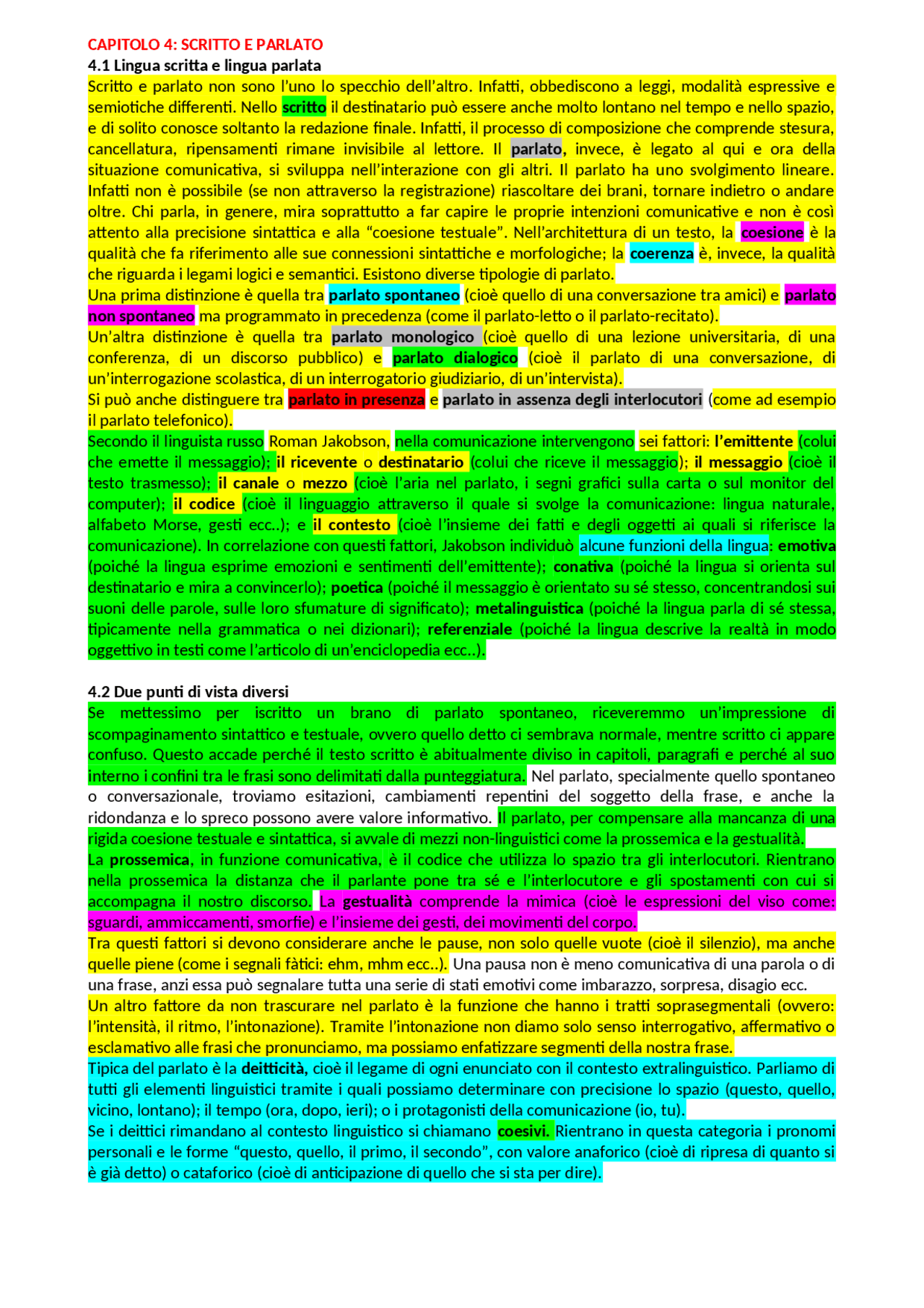 Riassunto 4 Capitolo Docsity