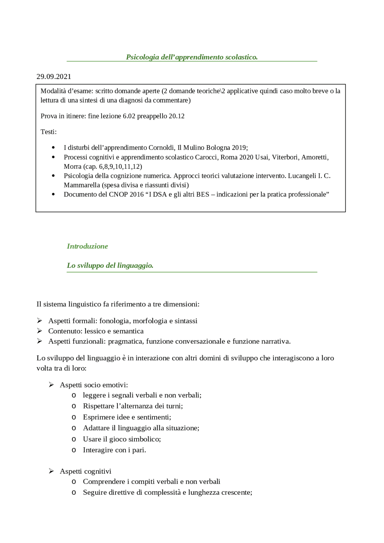 Appunti Psicologia Dellapprendimento Docsity