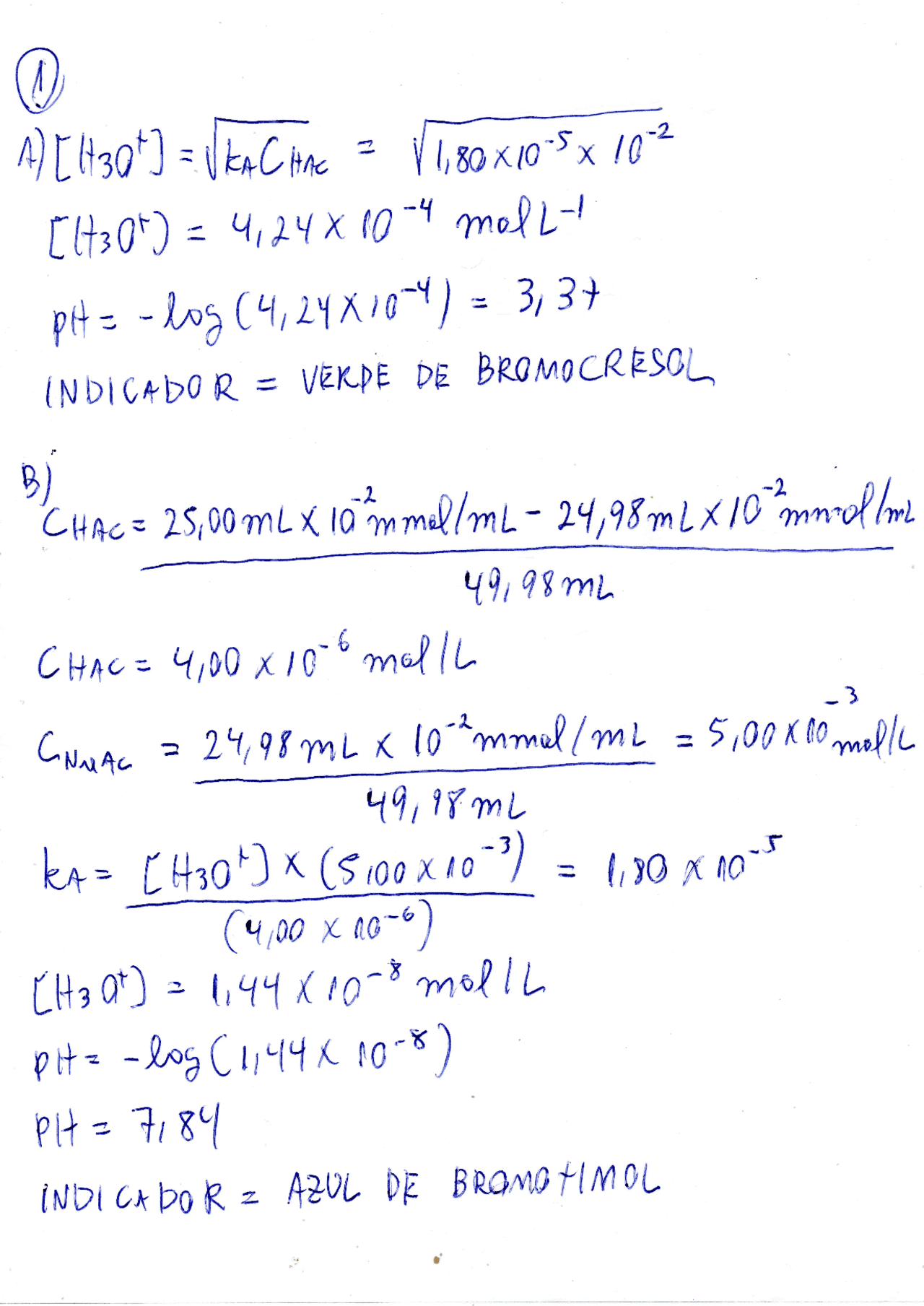 Resolução Exercícios Química Analítica Docsity