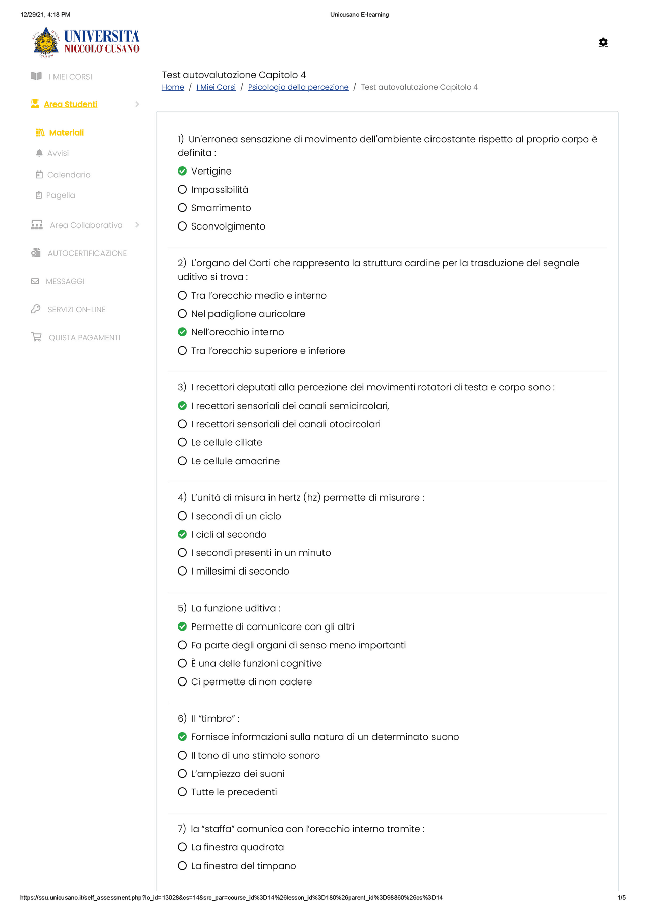Risposte Test Di Autovalutazione Modulo 4 Docsity