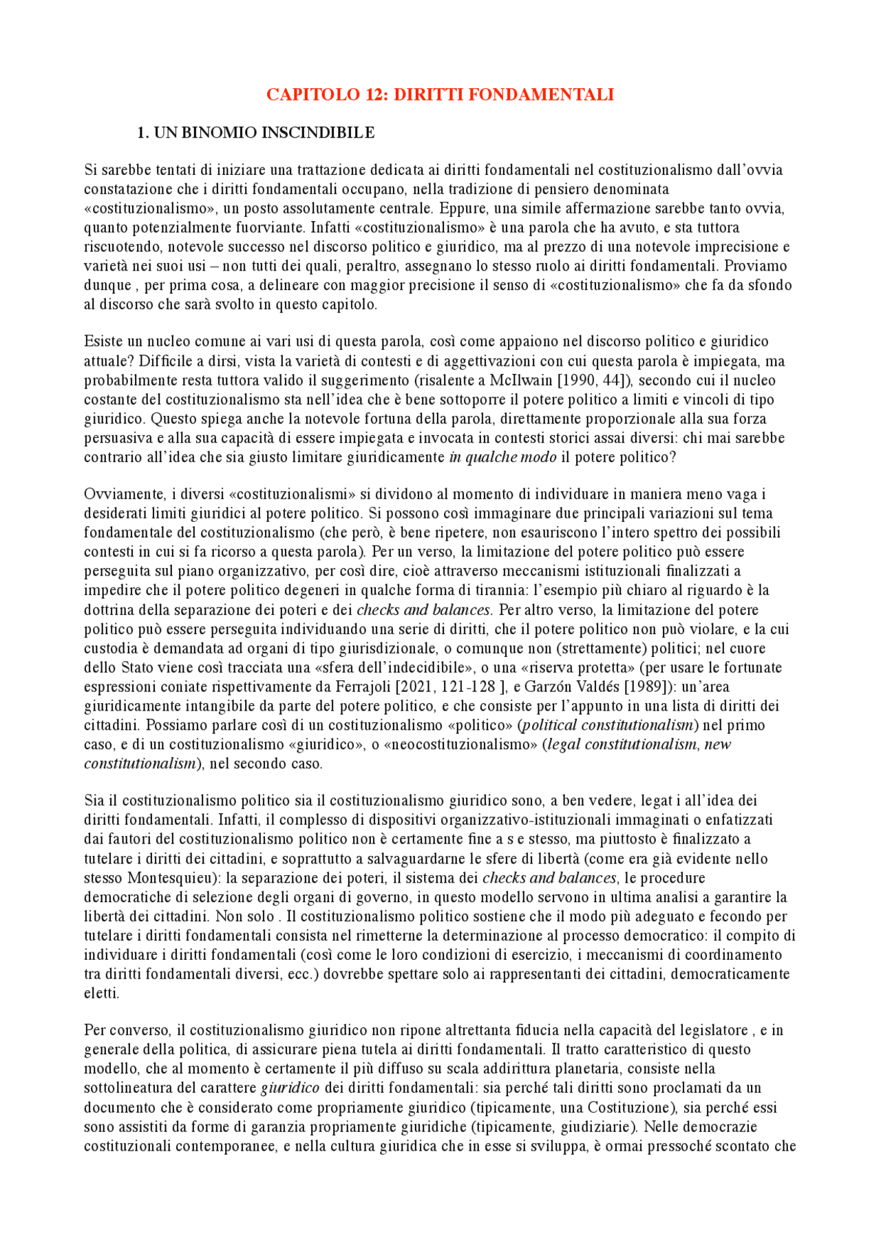 Diritti Fondamentali Docsity