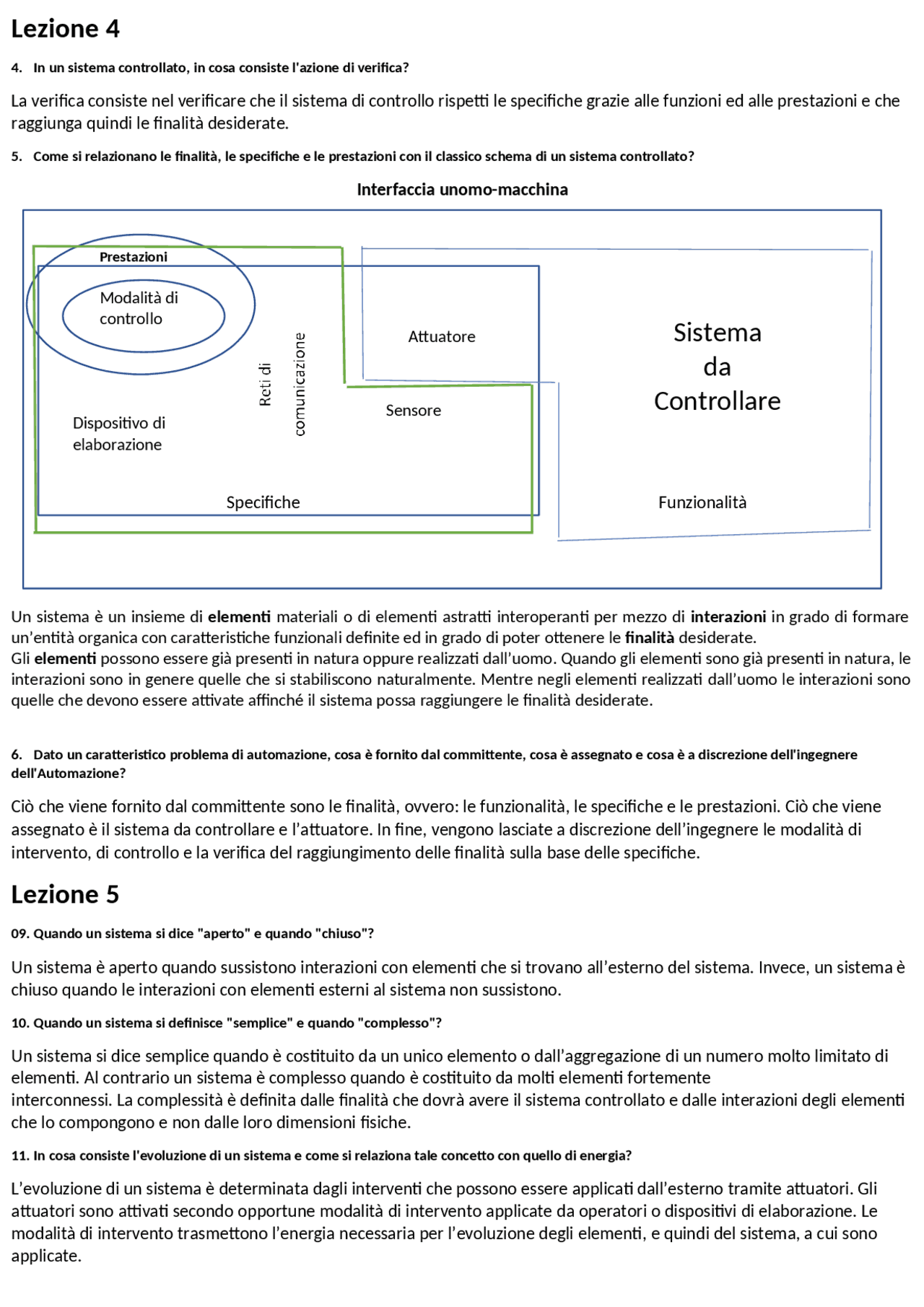 Fondamenti Di Automatica Paniere Completo Docsity