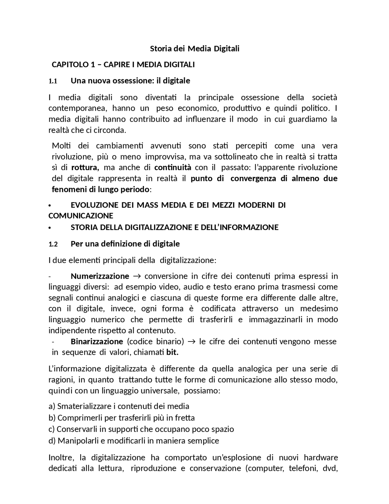Sintesi Libro Storia Dei Media Digitali Docsity