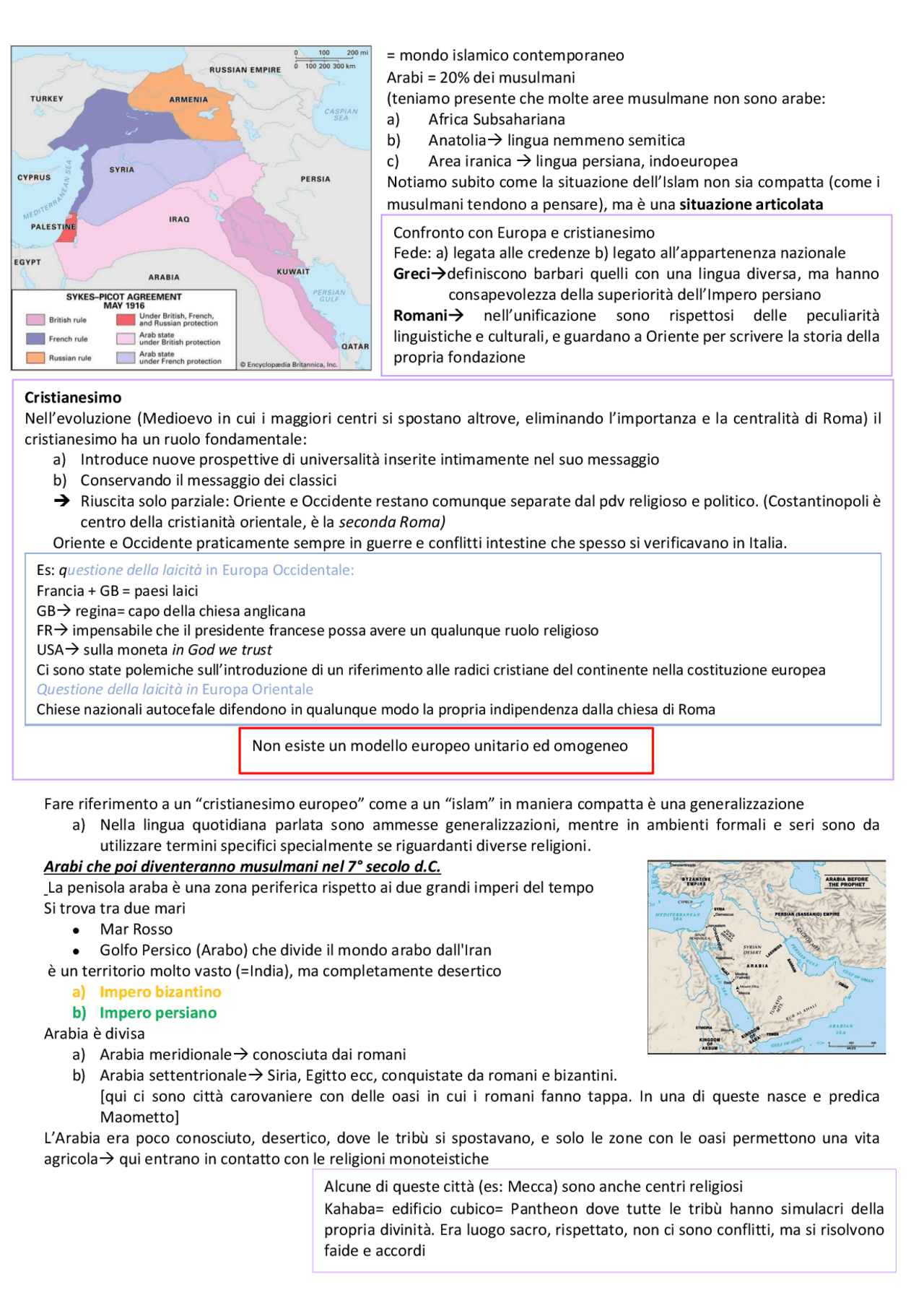 Manuale integrato agli appunti di "storia dei paesi islamici" - Docsity