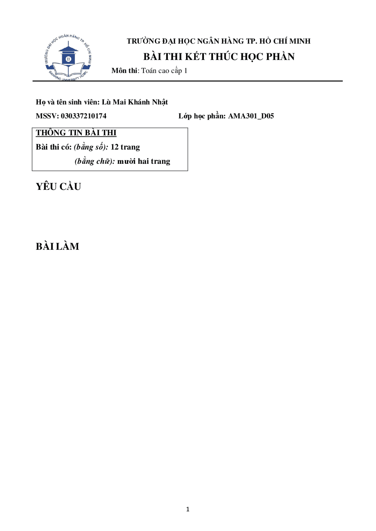 Toán Cao Cấp đh Ngân Hàng Summaries Mathematical Logic Docsity