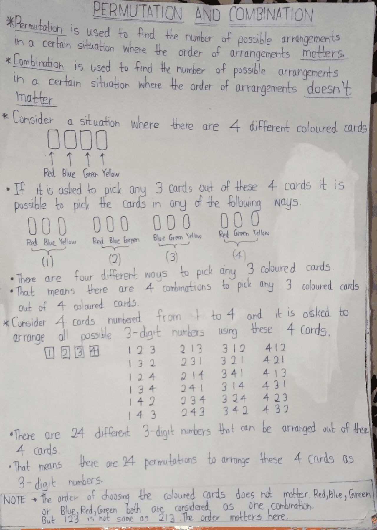 Permutation and Combination - Docsity
