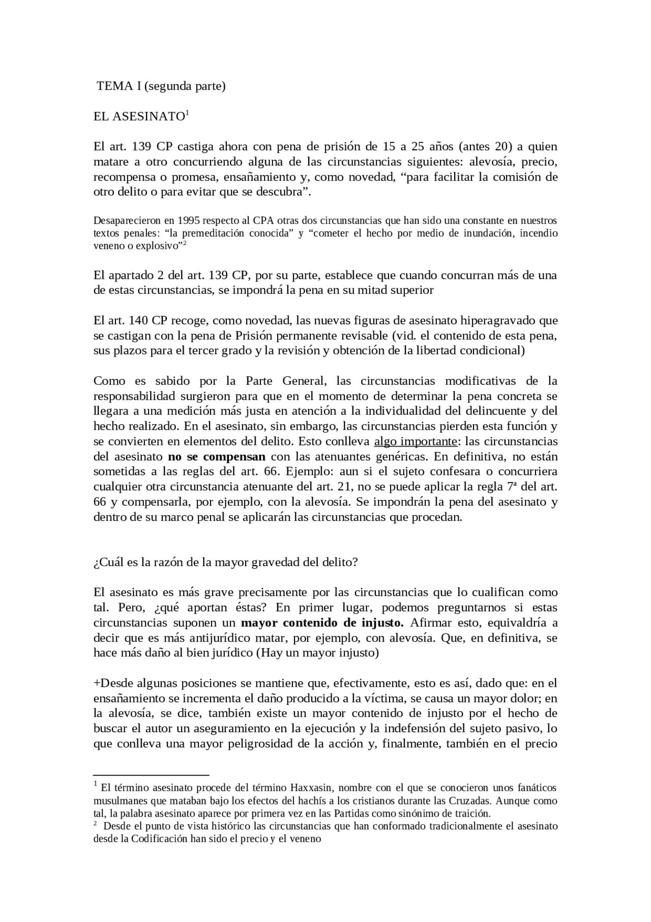 Asesinato Y Suicidio Apuntes De Derecho Penal Docsity
