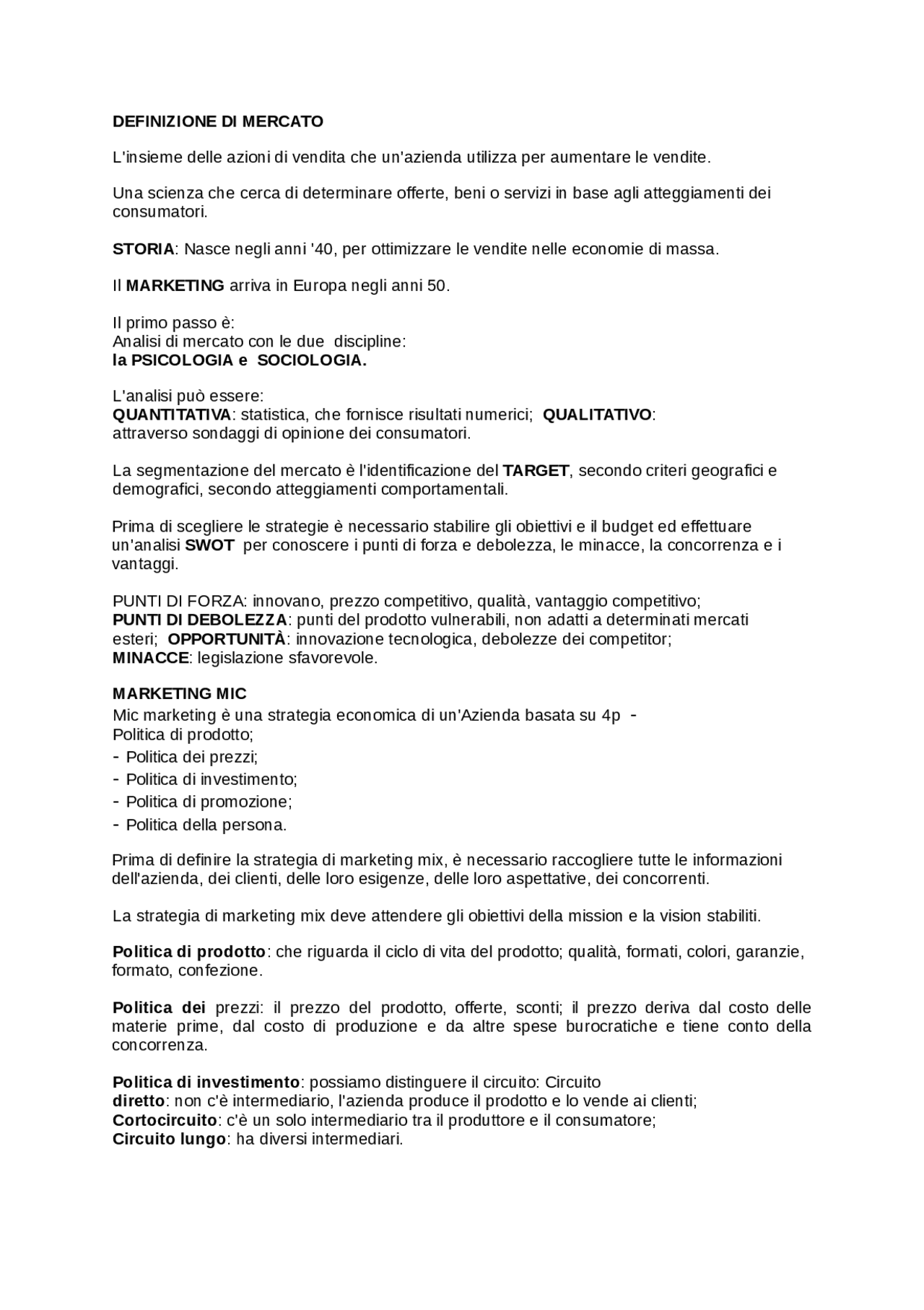 Marketing E Storia Del Marketing Docsity