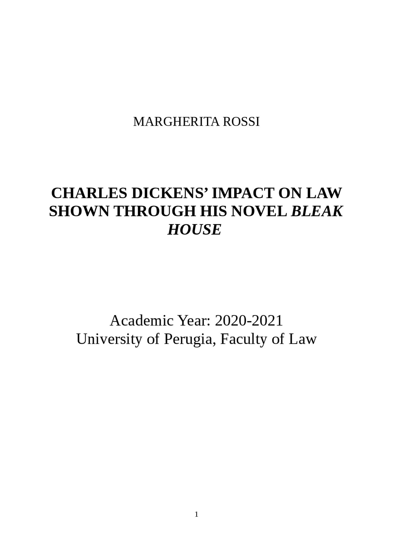 Contributo Di Dickens Al Mondo Del Diritto Docsity