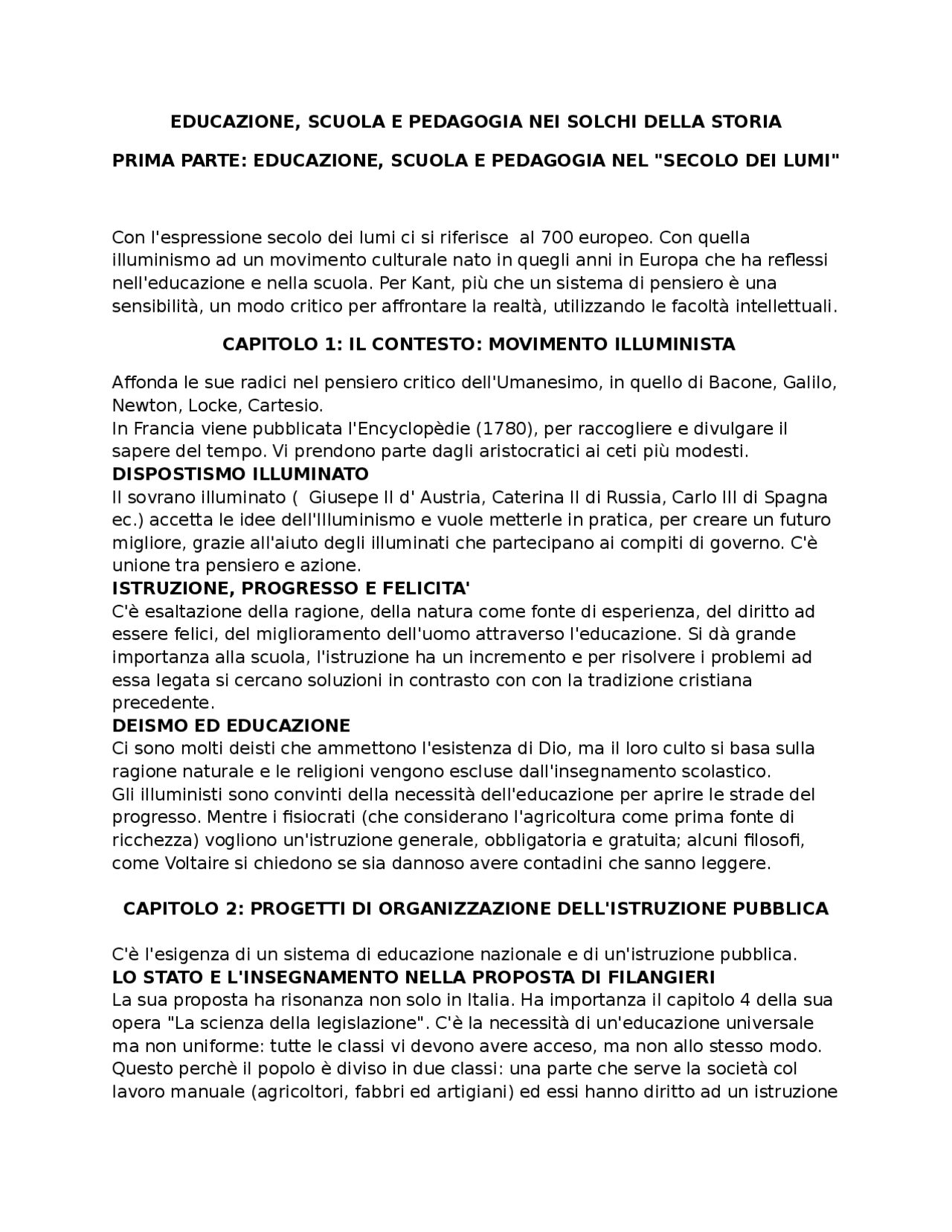 Educazione%2c scuola e pedagogia nei solchi della storia - Docsity