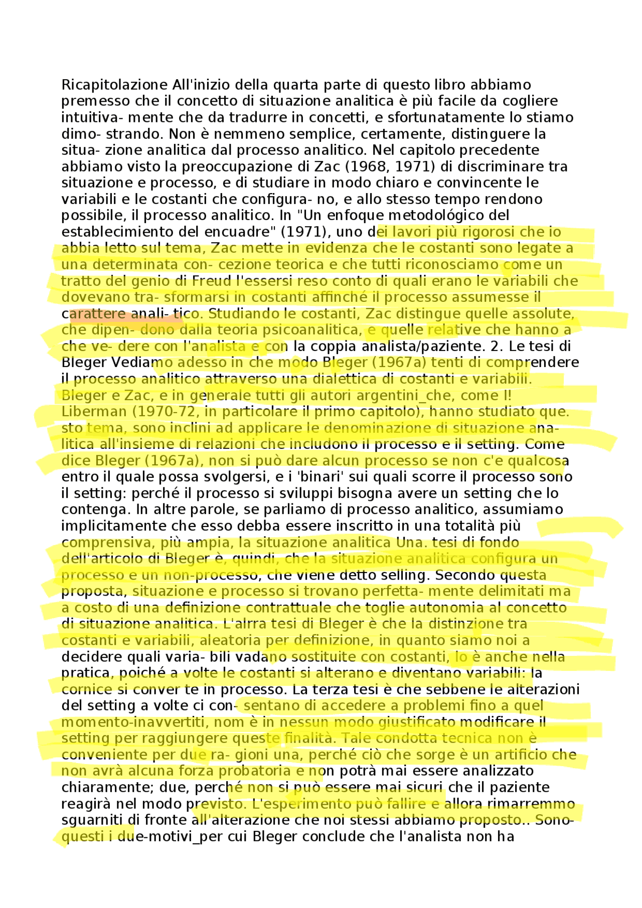 Sintesi Sul Setting Docsity