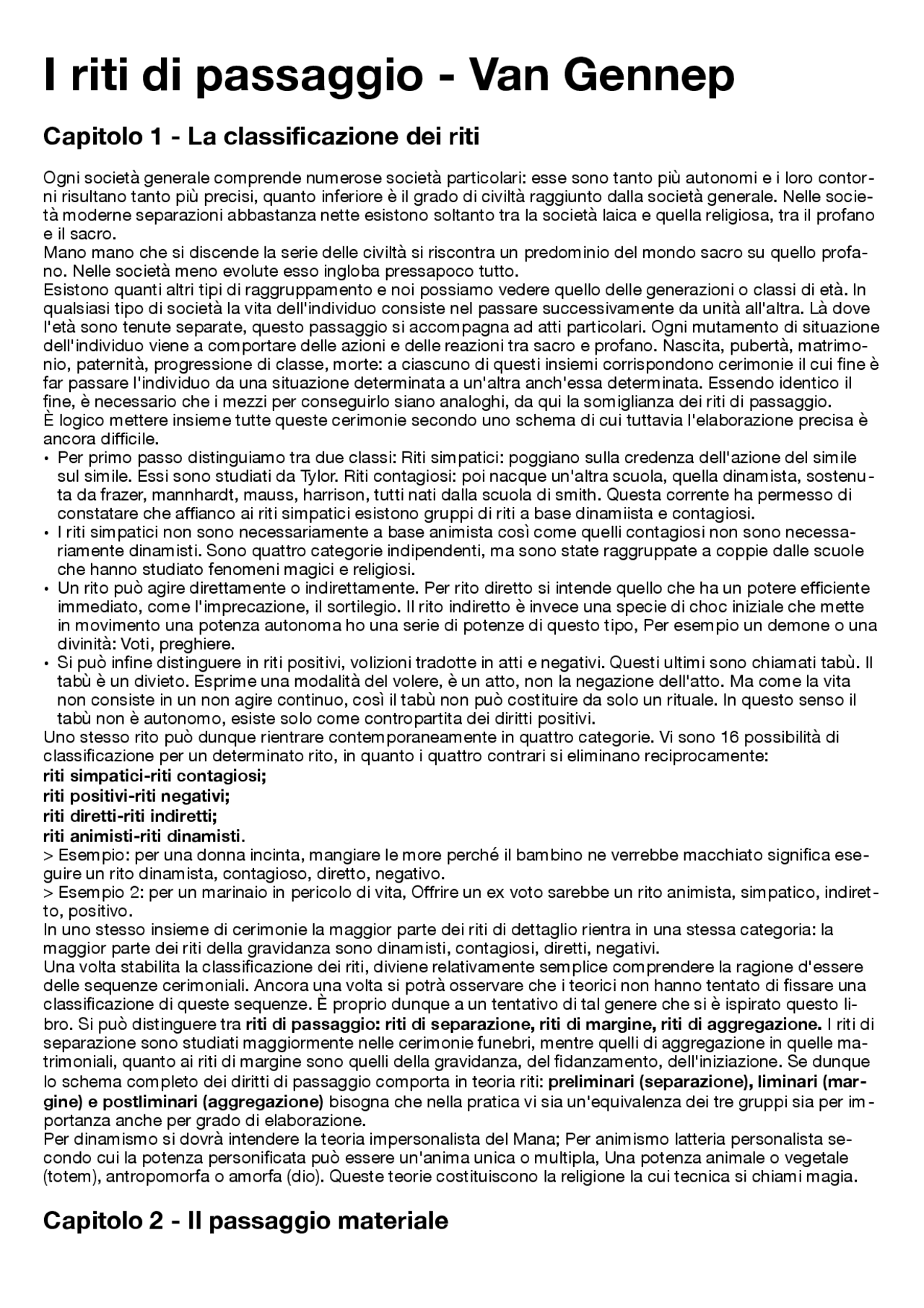 I riti di passaggio van gennep | Sintesi del corso di Antropologia ...