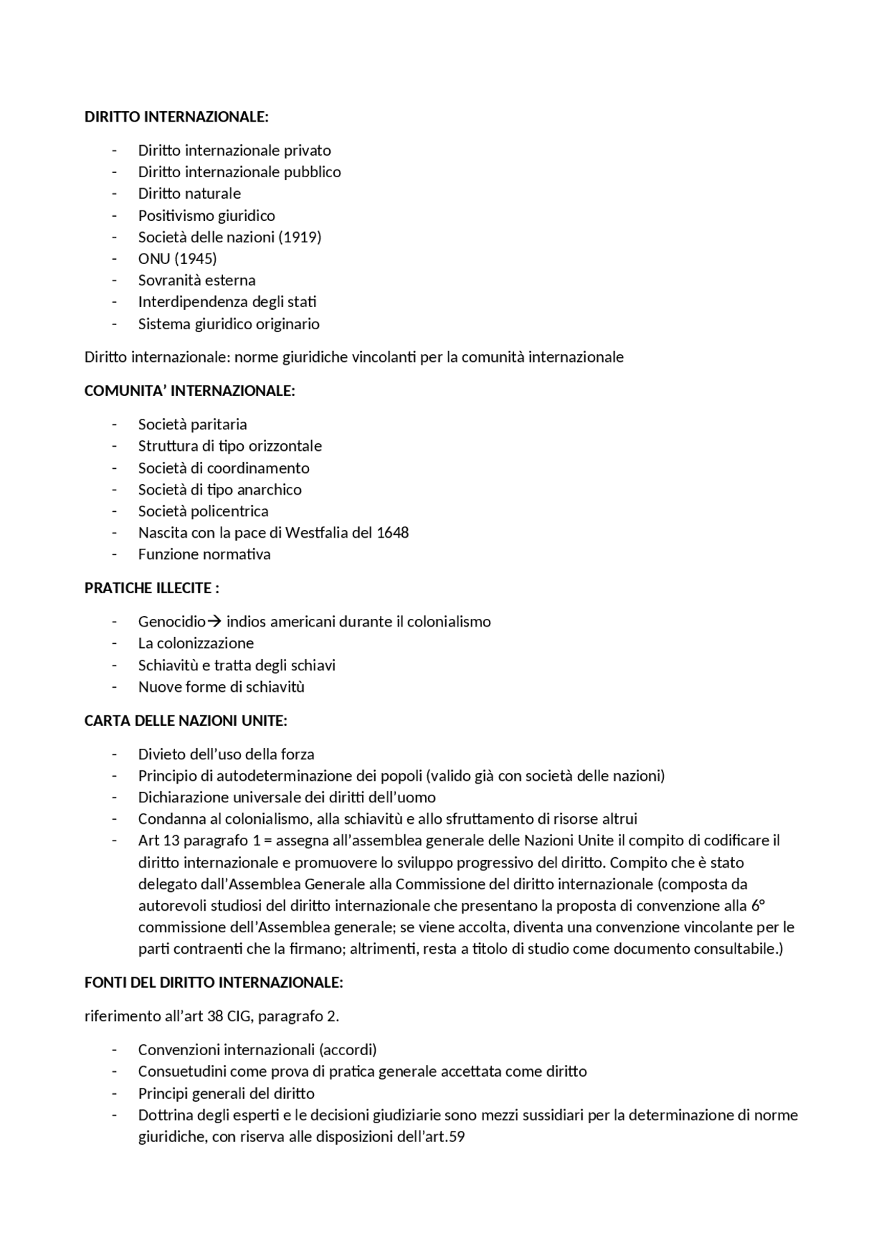 Schema parziale diritto internazionale | Schemi e mappe concettuali di ...