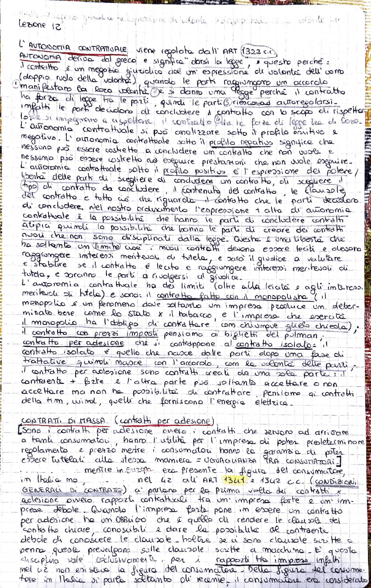 Lautonomia Contrattuale 12 Lezione Di Diritto Privato Docsity