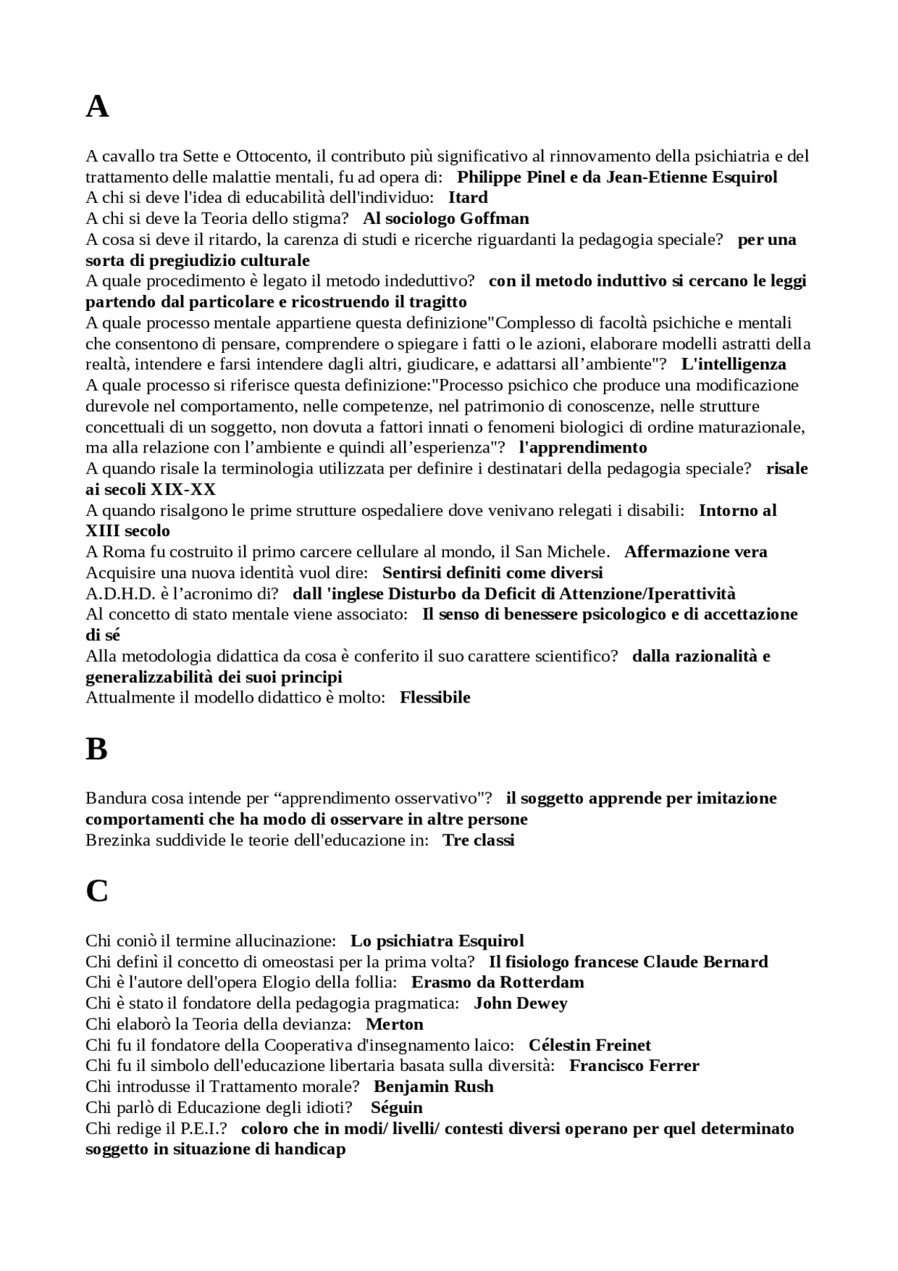 Didattica E Pedagogia Speciale Nuovo Docsity