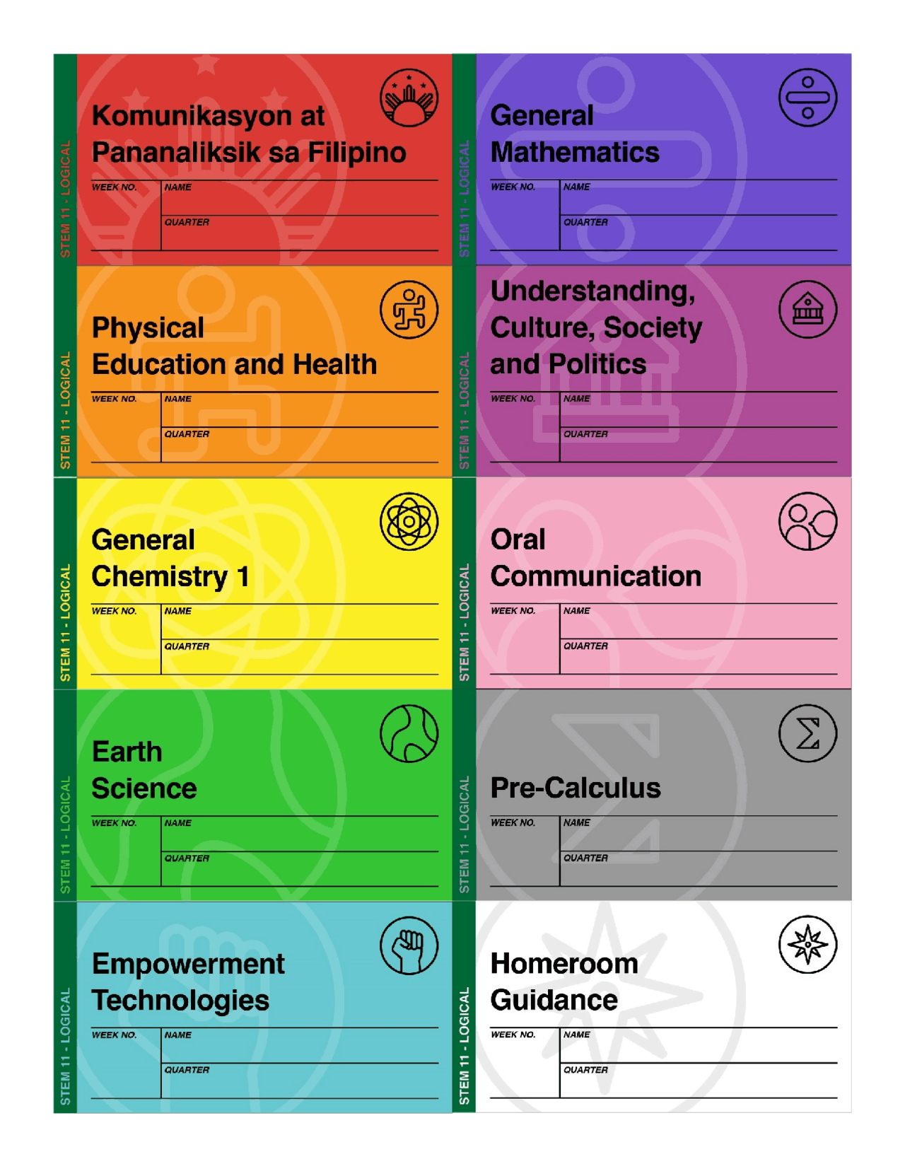 Stem logical labels 2022 | Schemes and Mind Maps Mathematics | Docsity