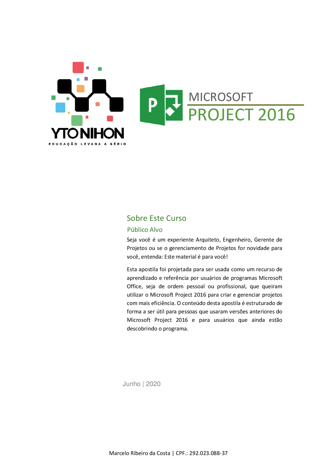 MS PROJECT - CONTROLE DE PROCESSOS - Docsity