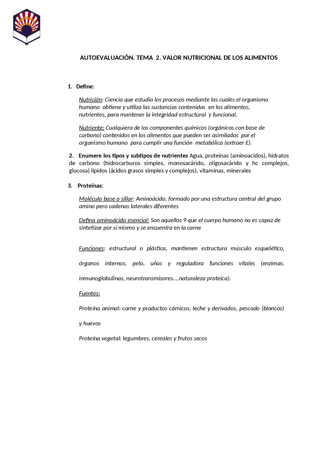 Tema 2 Autoevaluación Docsity