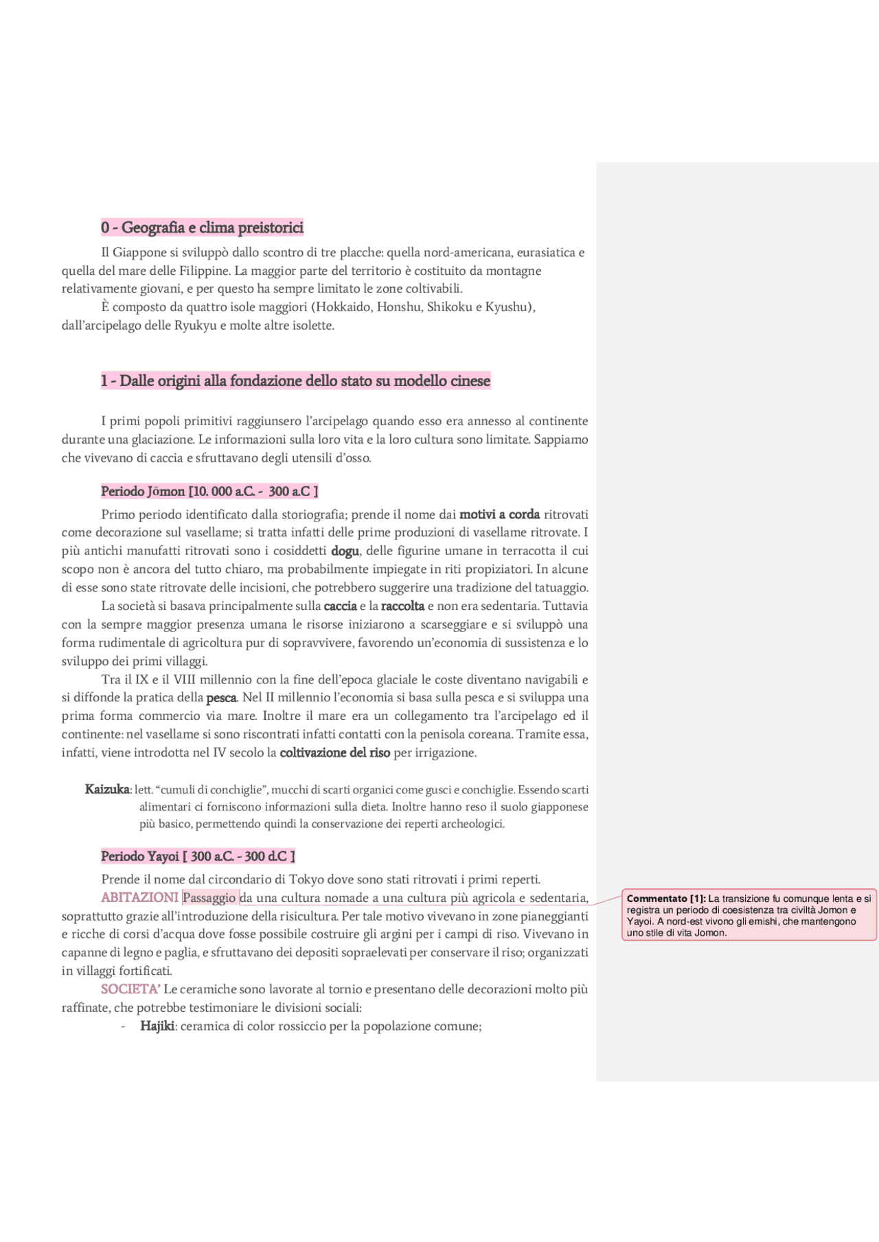 Appunti Storia Del Giappone 1 Prof Zappa Appunti Di Storia Docsity