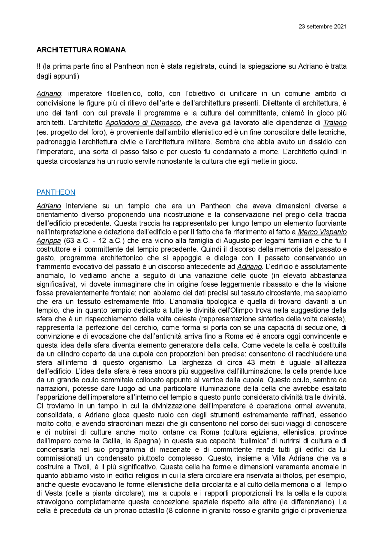 Architettura Romana Prima Parte Docsity