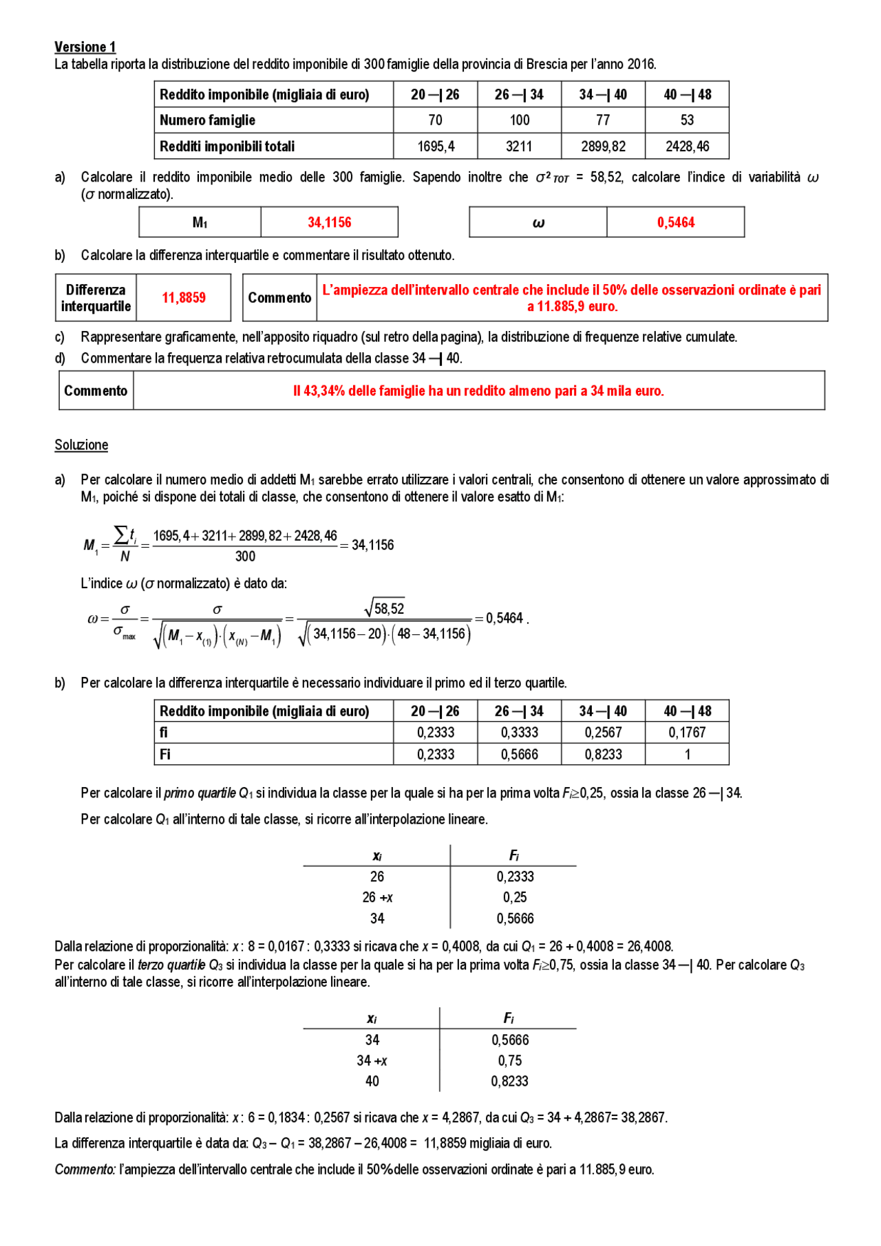 Soluzione temi d'esame - Docsity