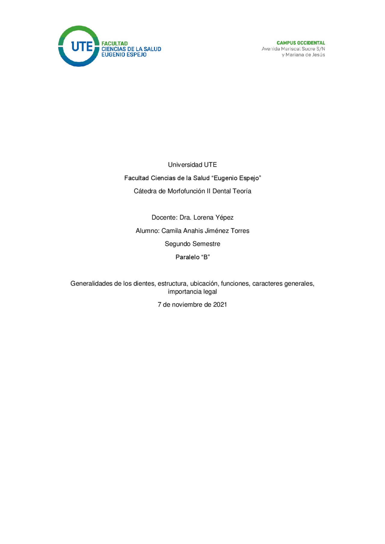Morfología De Los Dientes Apuntes De Anatomía Dental Docsity