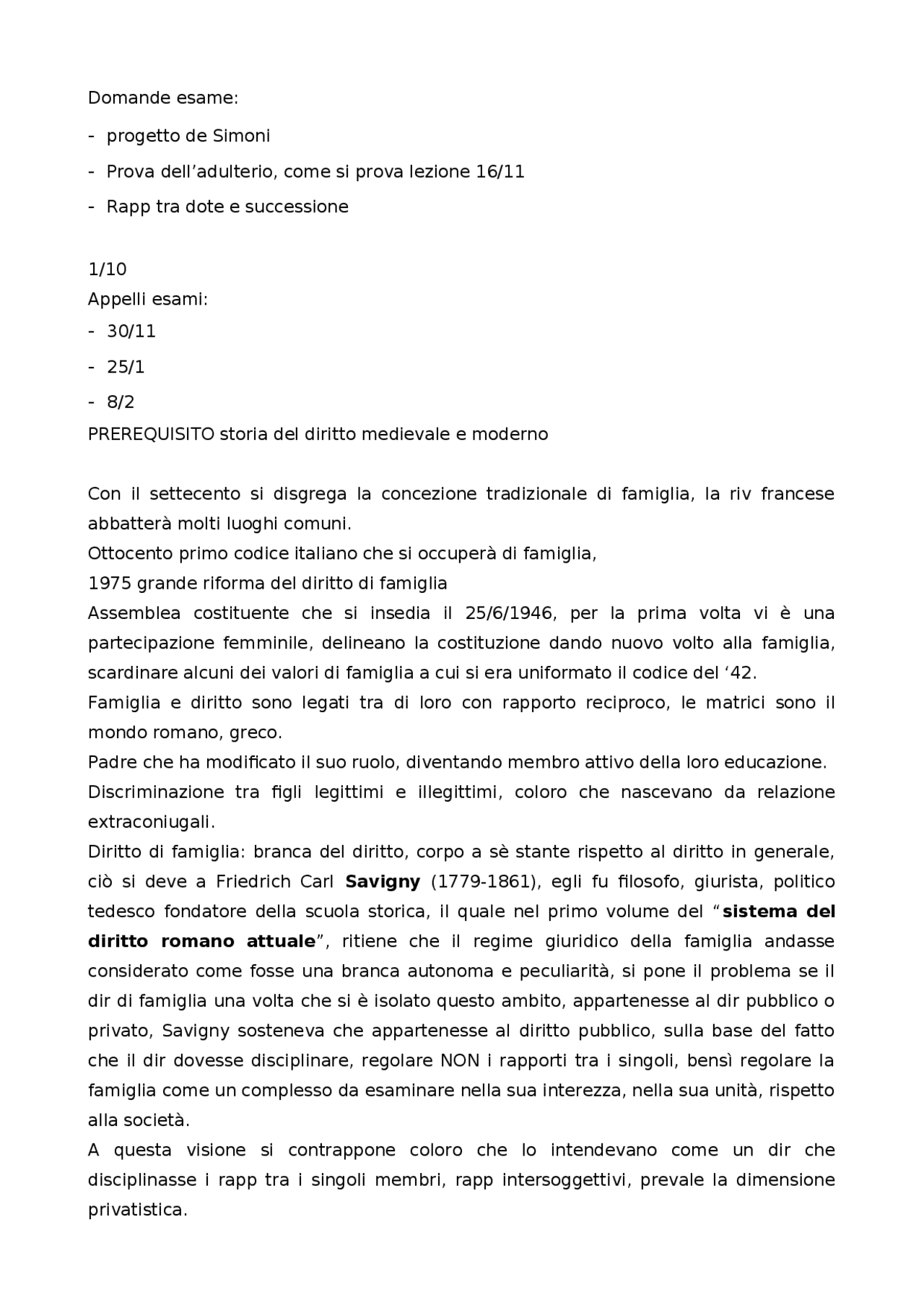 Appunti Diritto Di Famiglia Docsity