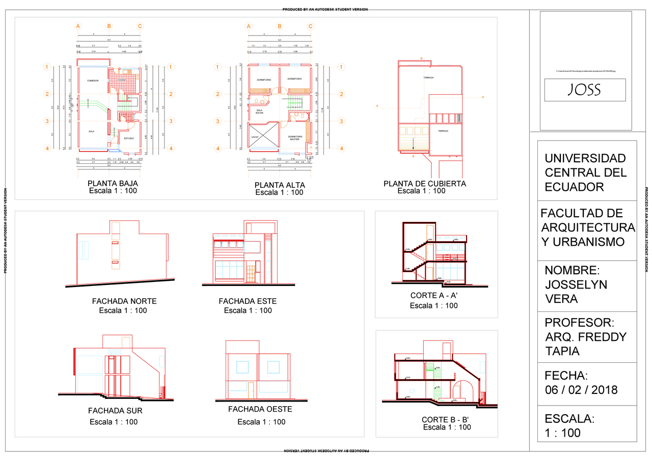 Proyecto de una casa de 200m2 - Docsity