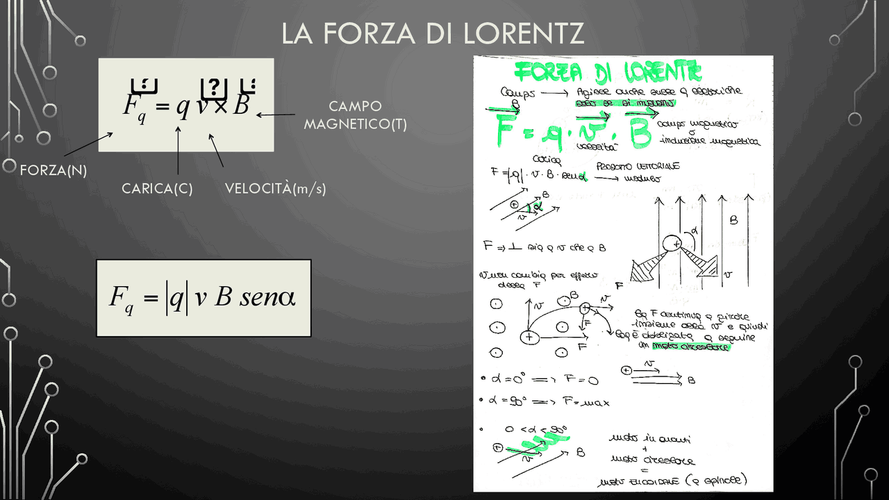 Forza Di Lorentz Fisica Quinta Liceo Docsity