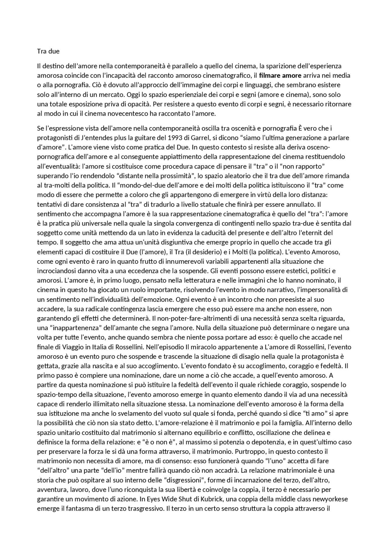Tra Due Televisione E Media Docsity