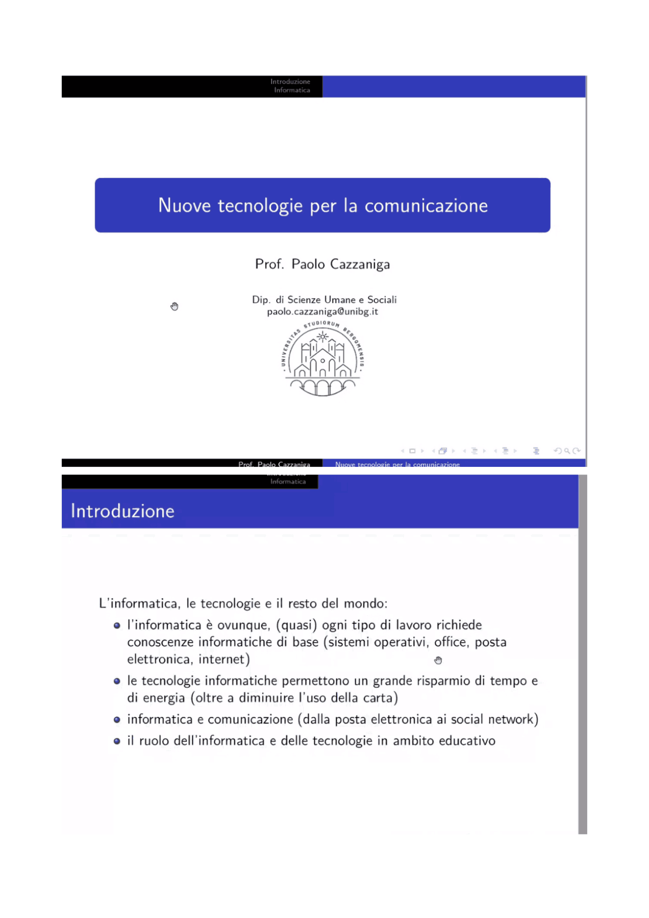 Introduzione informatica umanistica - Docsity
