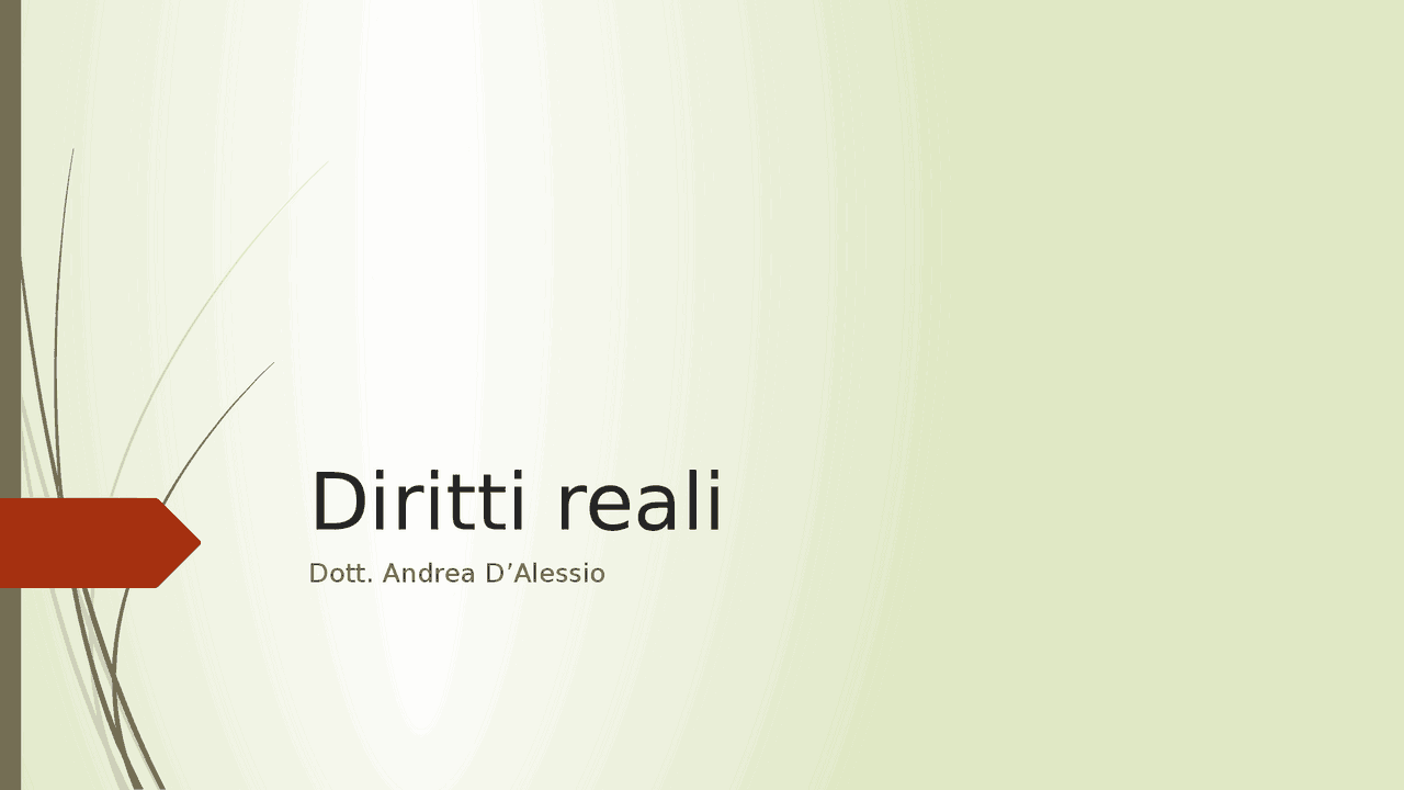 Diritti Reali Diritto Privato Docsity