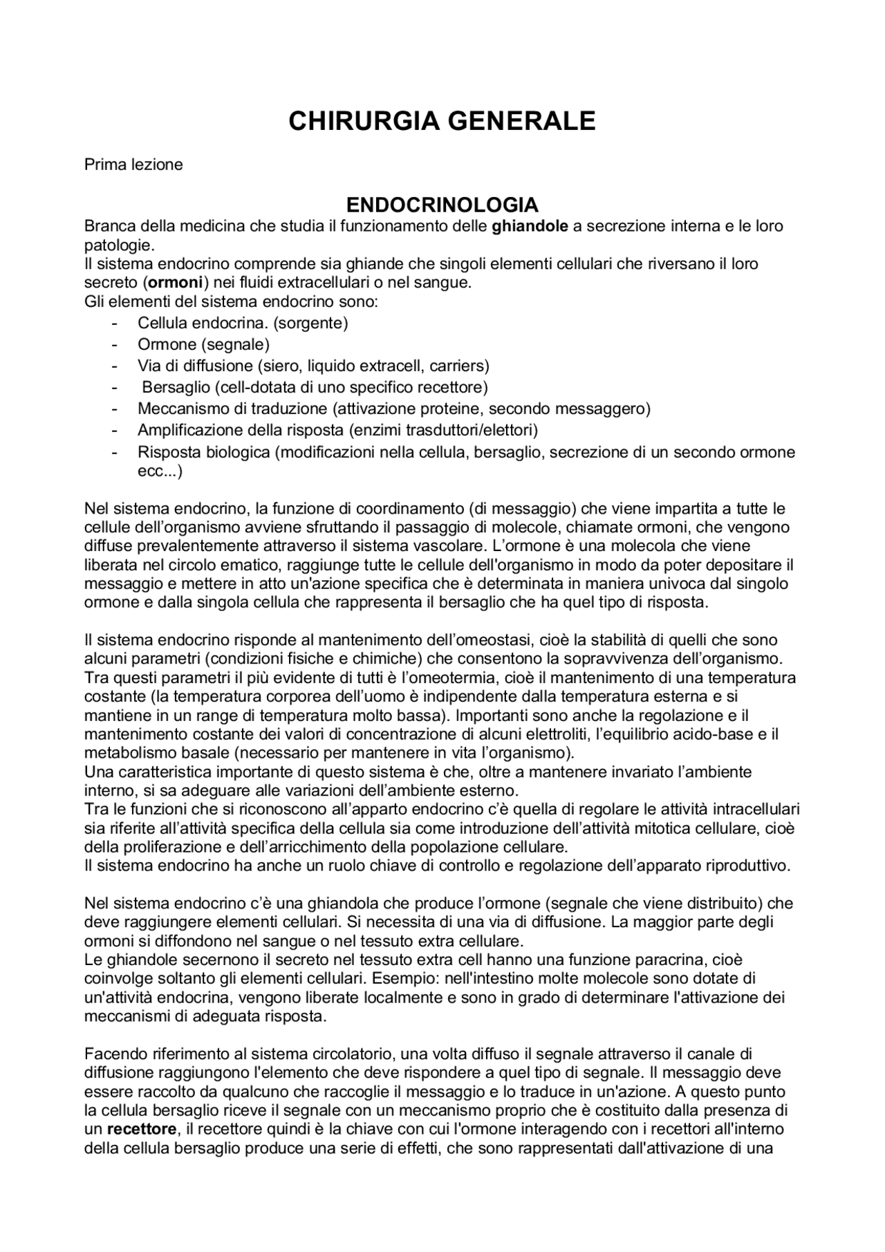 Chirurgia Generale Per Infermieristica Appunti Di Chirurgia Generale