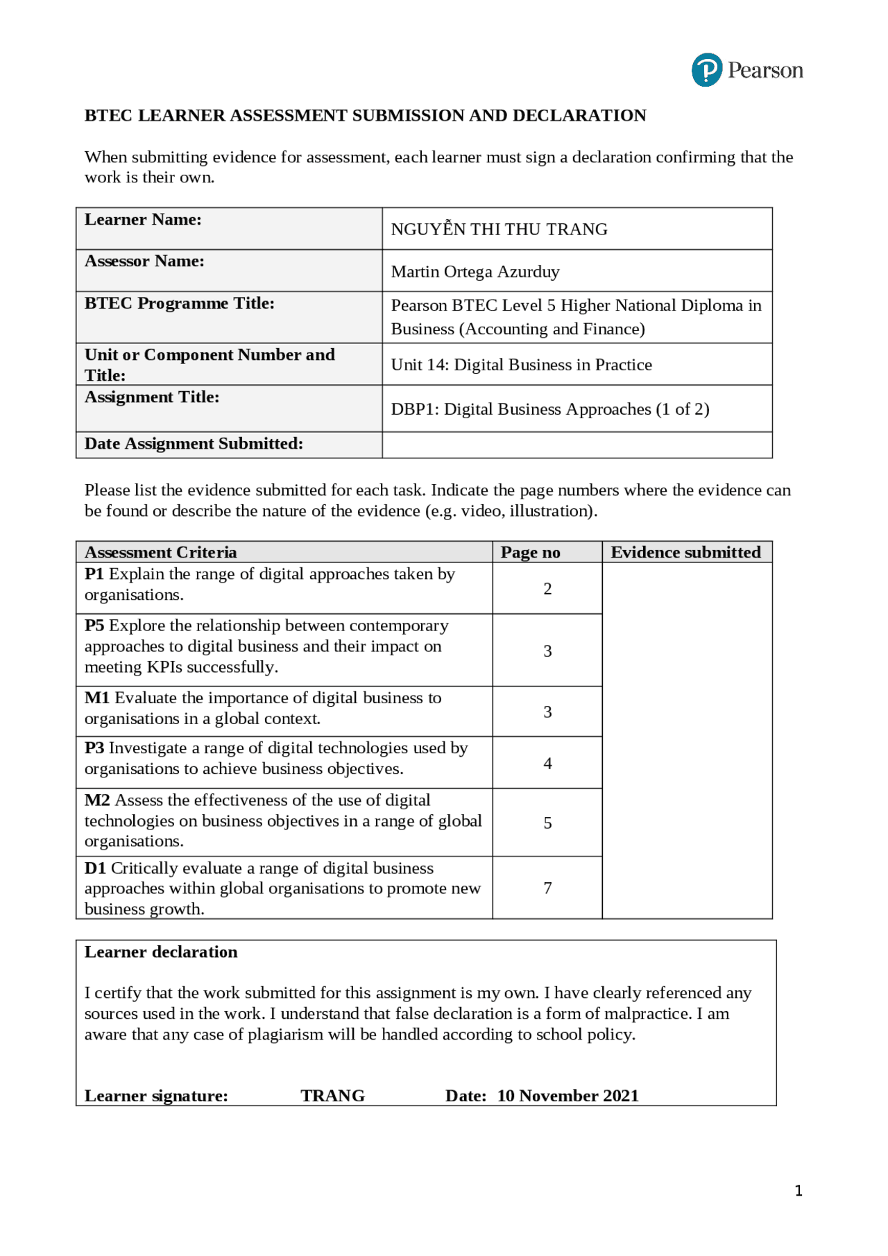 Digital Business Trasformation Docsity