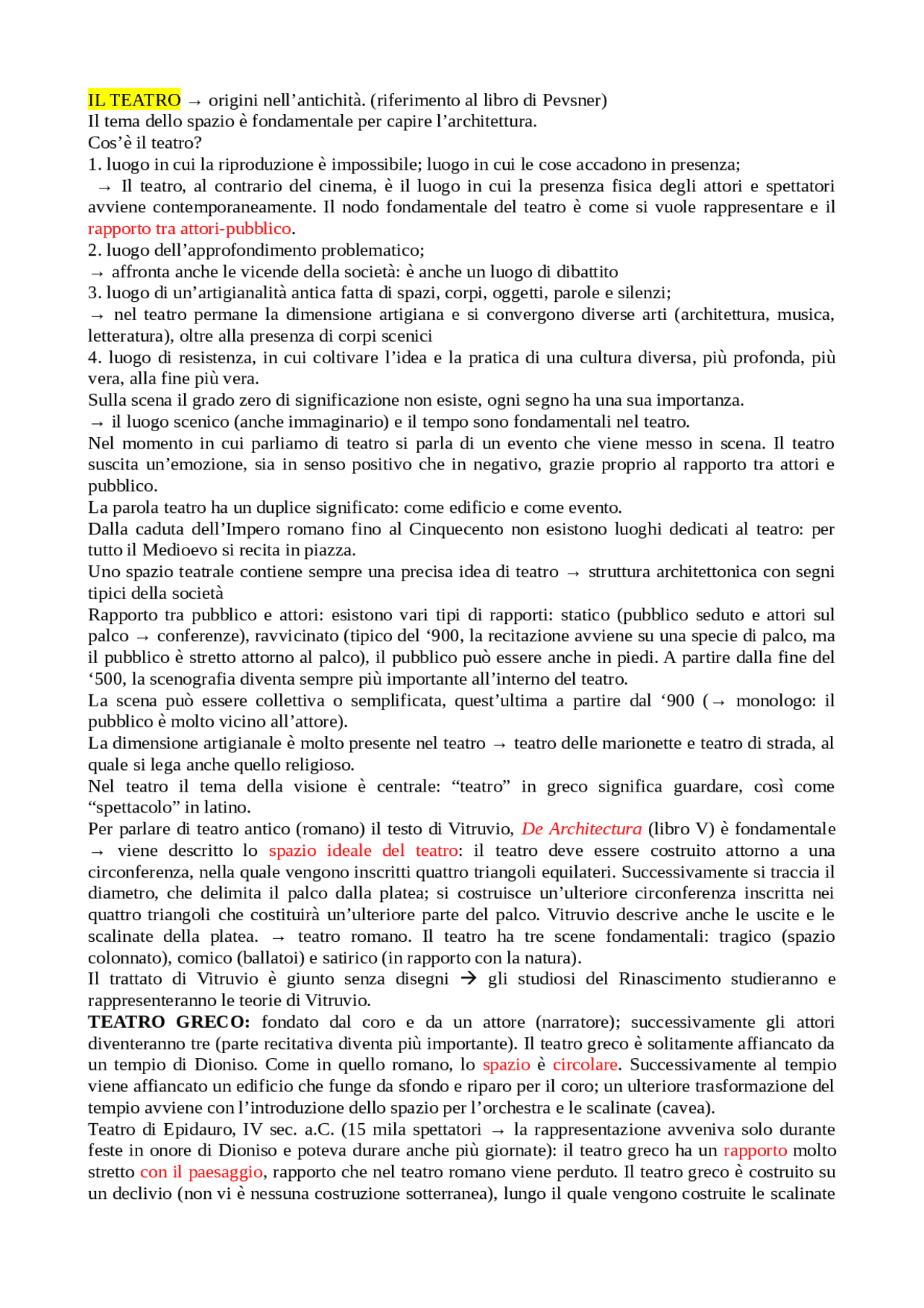 Caratteri Tipologici Dellarchitettura Appunti Docsity