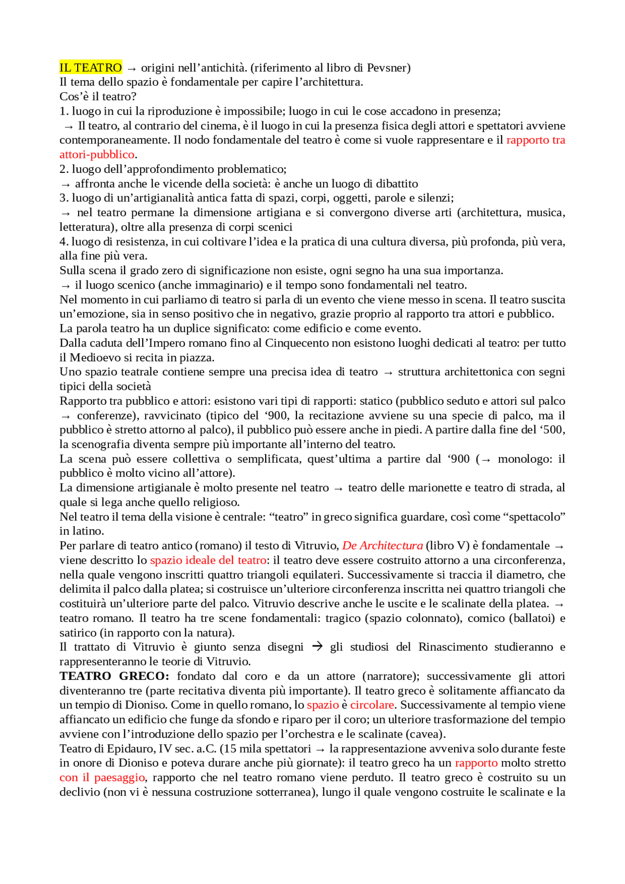 Caratteri Tipologici Dellarchitettura Appunti Docsity