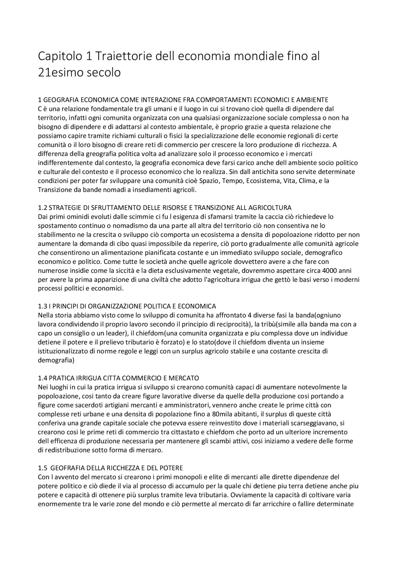Riassunto Geografia Economica- Patrizia Romei Filippo Randelli. Di ...