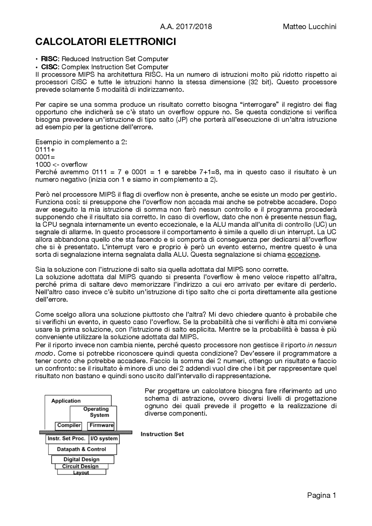 Calcolatori Elettronici Docsity