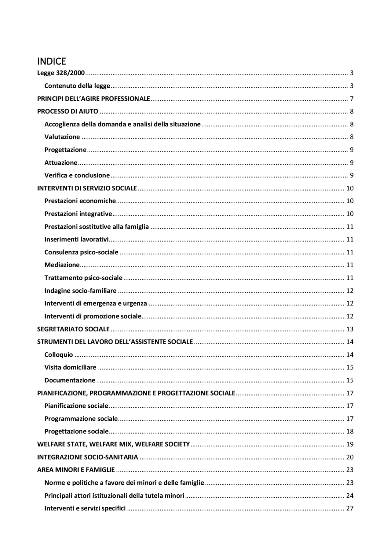 Materiale Per Concorso Assistente Sociale Appunti Di Metodi E