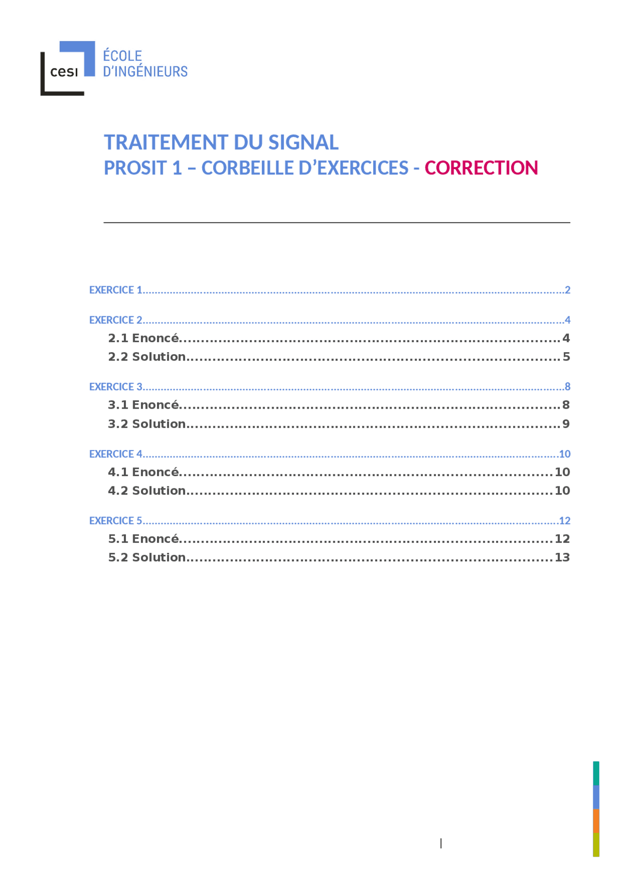 Rappel Signaux Lycée Dissertation Physique Docsity