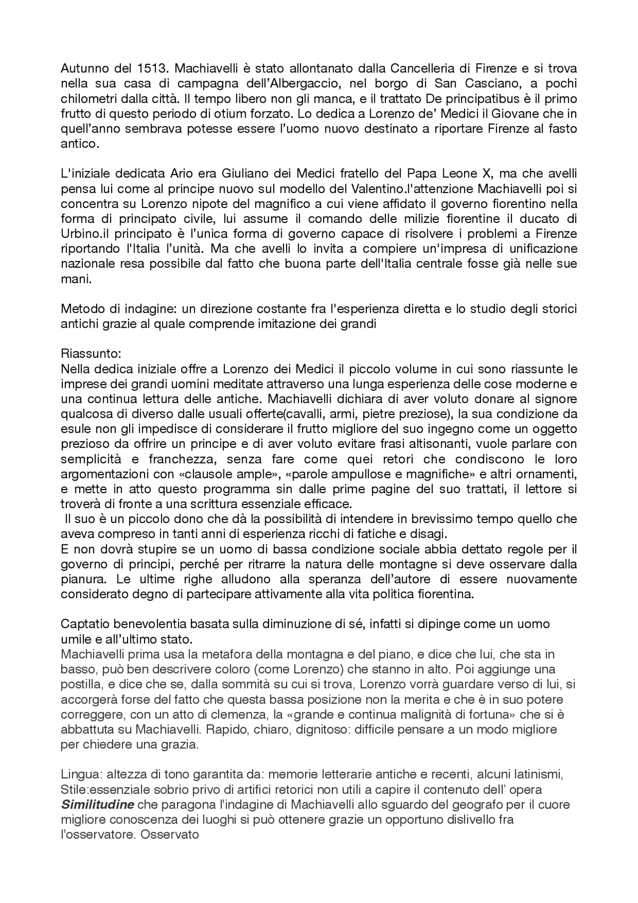 Un Dono Per Il Principela Dedica A Lorenzo De Medici Docsity