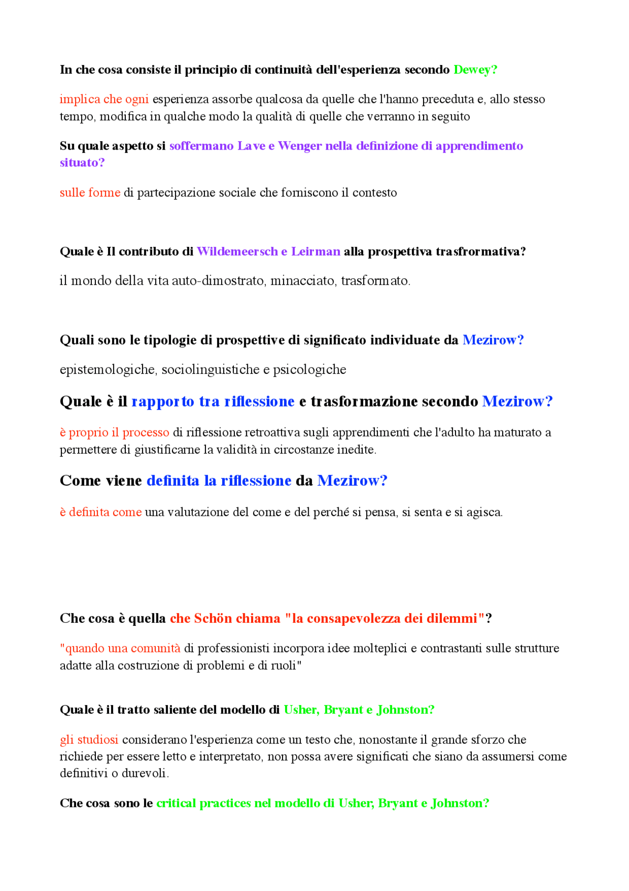 Percorso Formativo 24 Cfu Ecampus Metodologia Paniere Domande Docsity