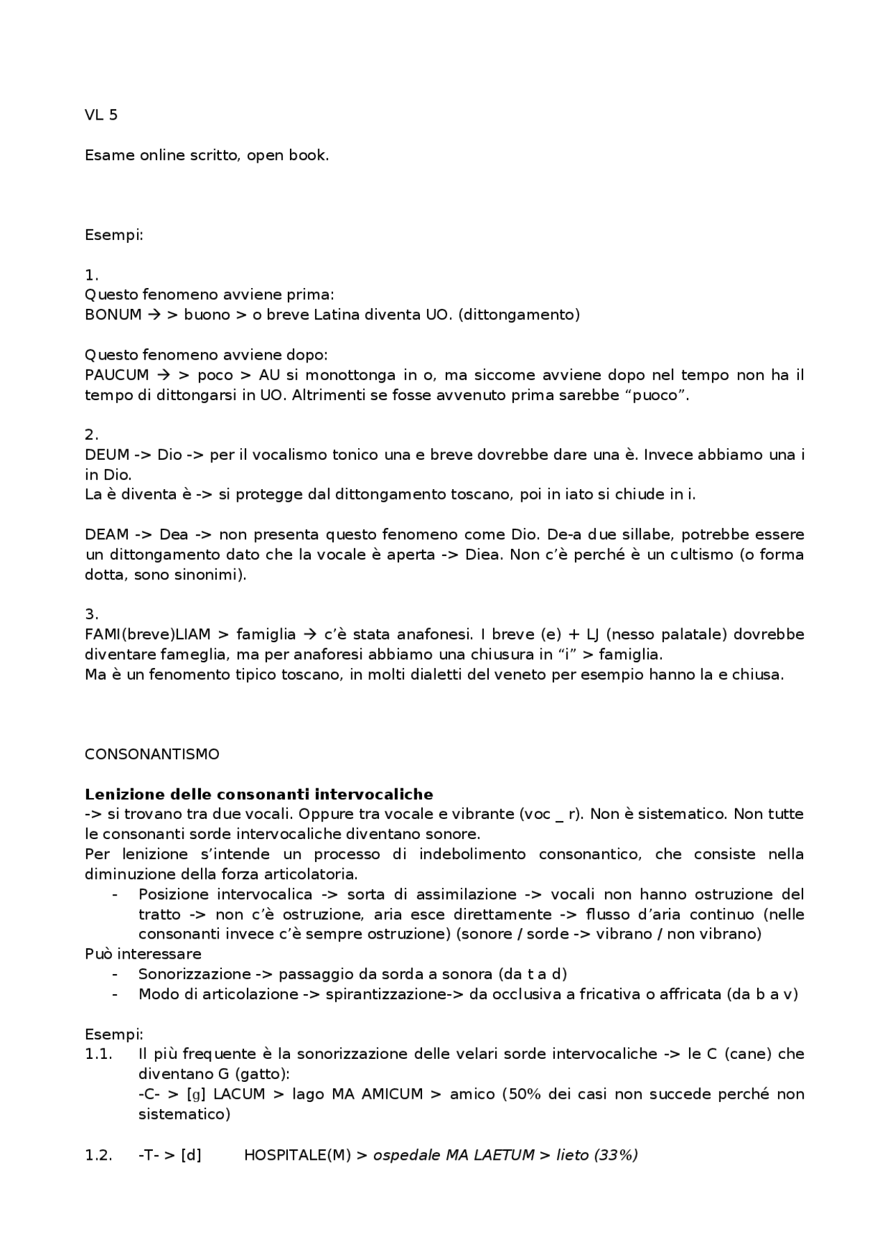 Fenomeni di evoluzione fonetica in latino e loro esiti in italiano | Summaries Italian Language ...