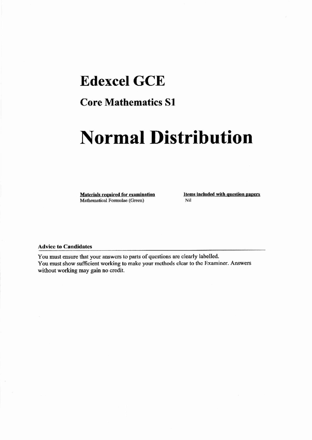 Normal Distribution Of Statistics Docsity