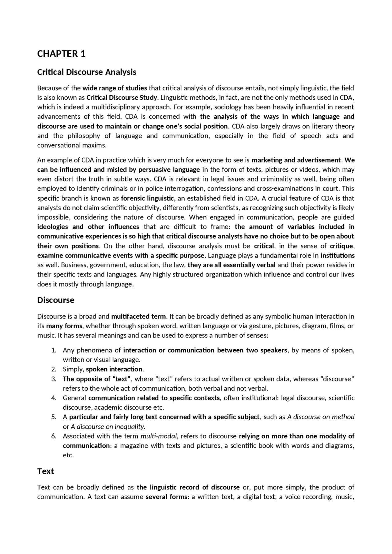 Riassunto The Practice Of Critical Discourse Analysis Bloor Docsity