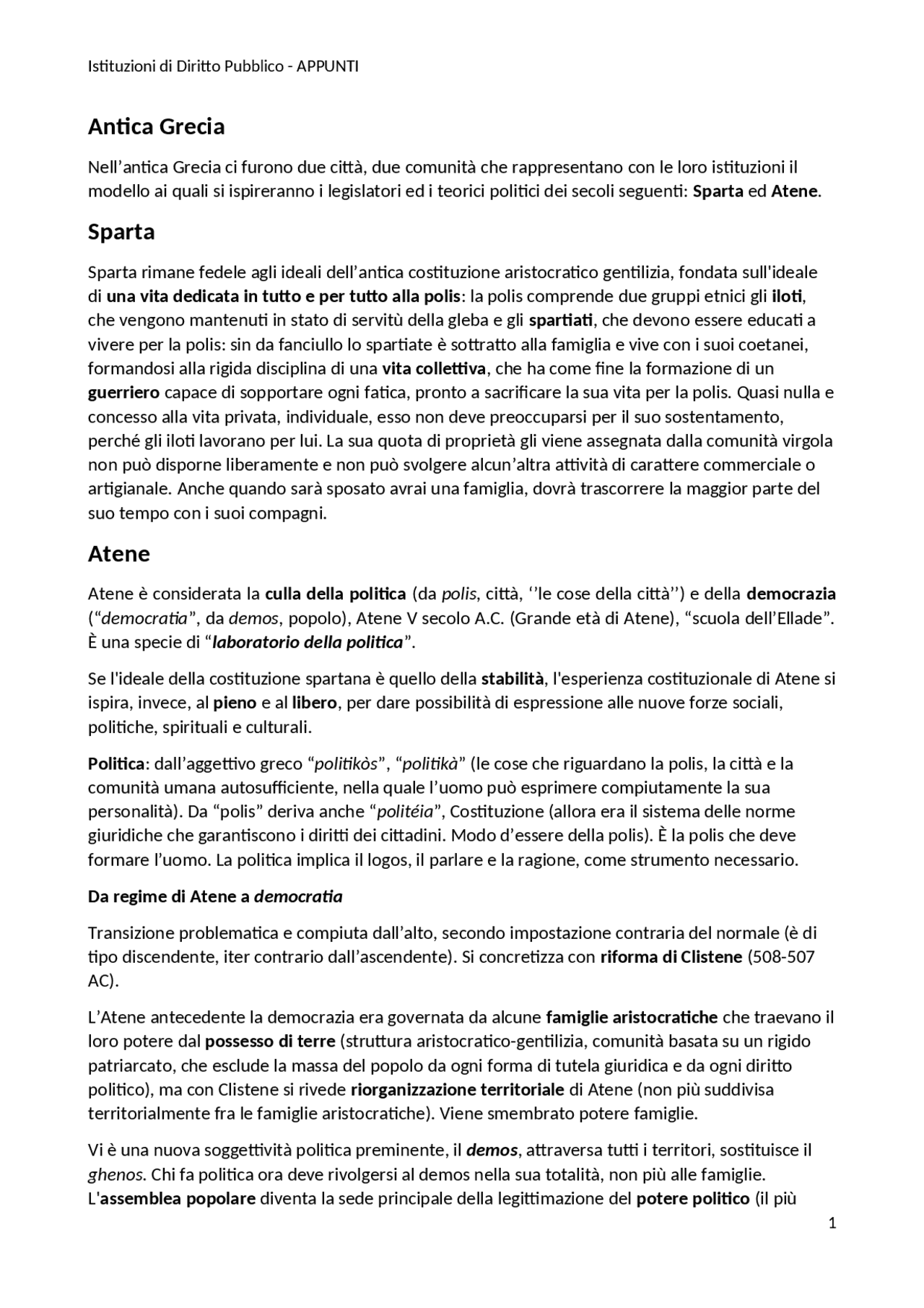 Appunti Storia Delle Dottrine Politiche Docsity