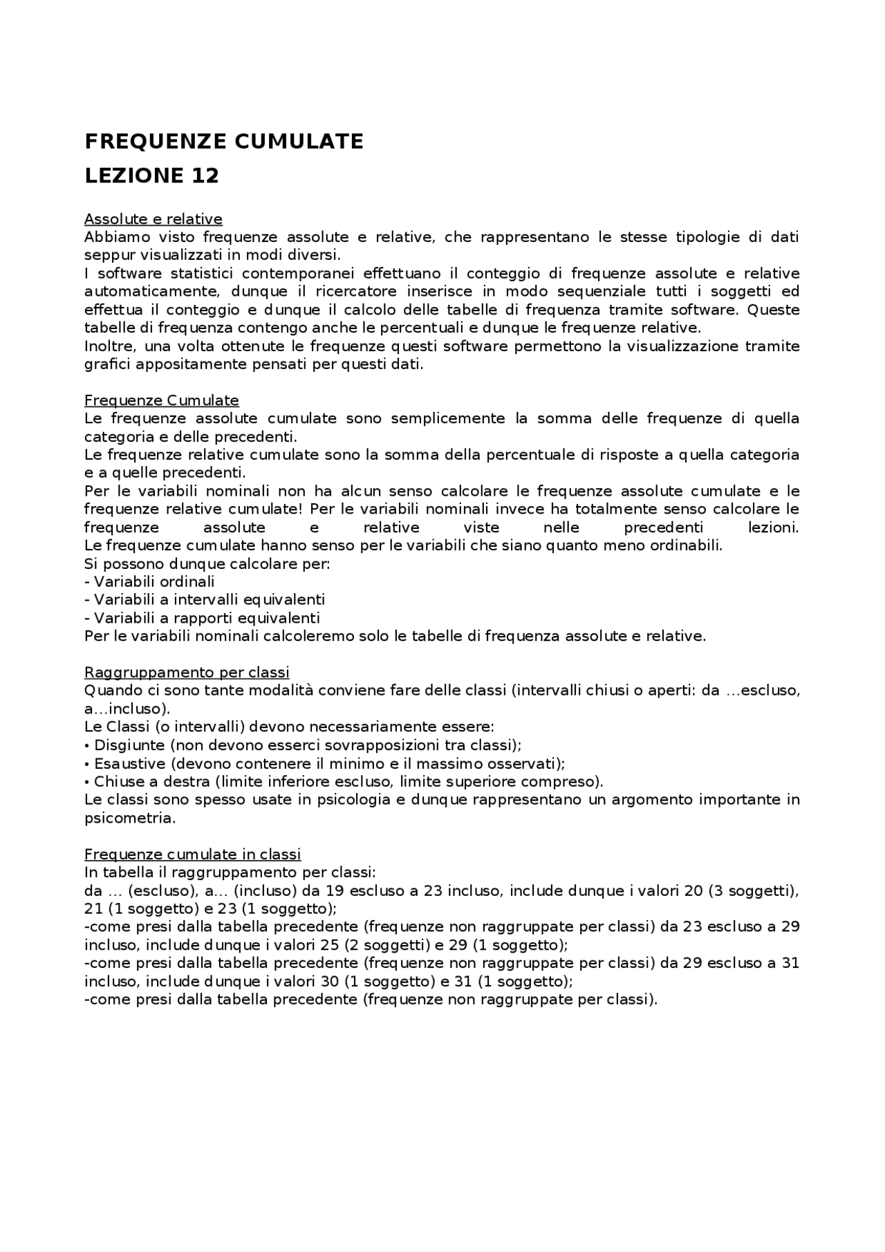 Lezione 12 Psicometria Sbobinature Di Psicometria Docsity