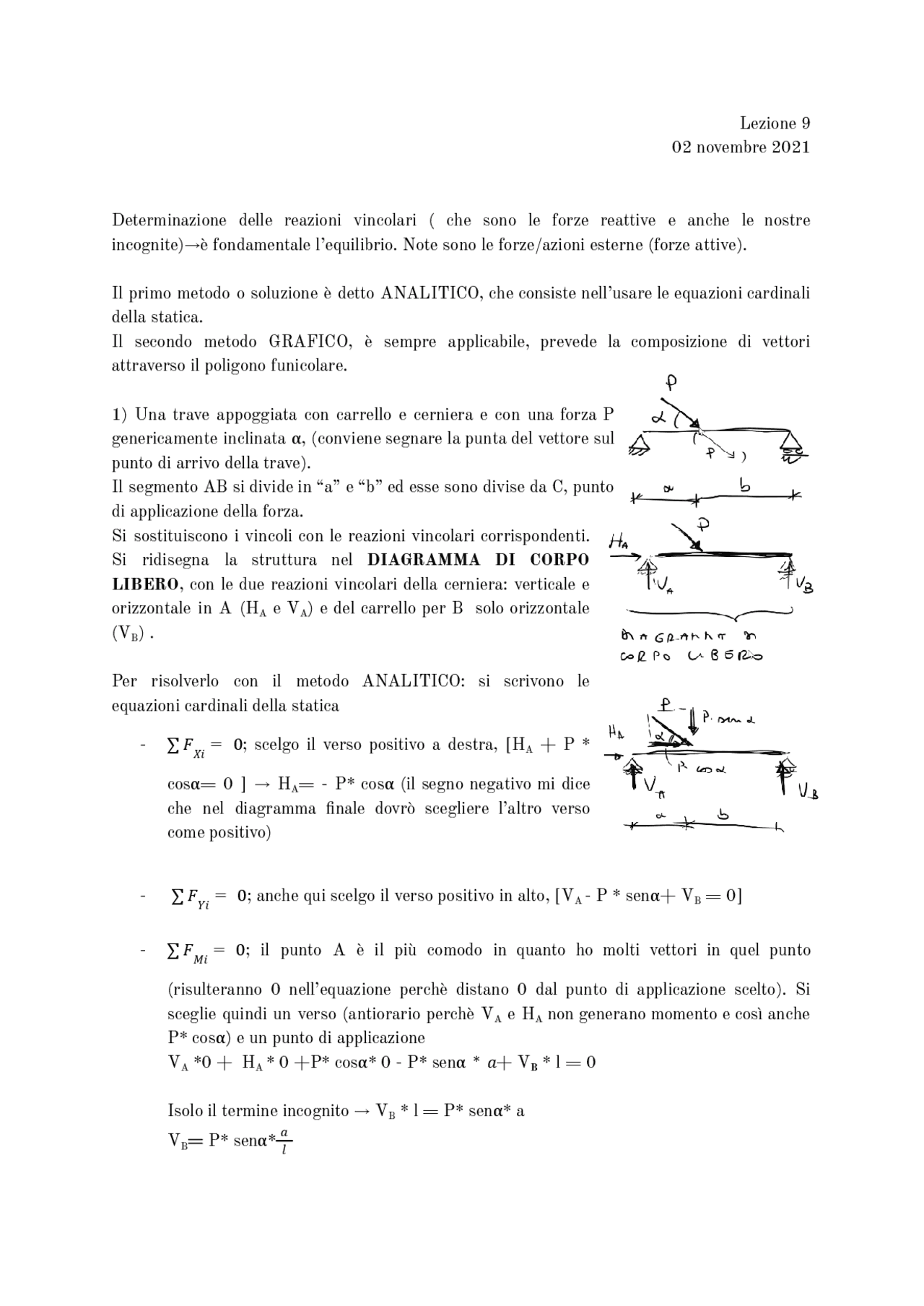 Determinazione Delle Reazioni Vincolari Schemi E Mappe Concettuali Di