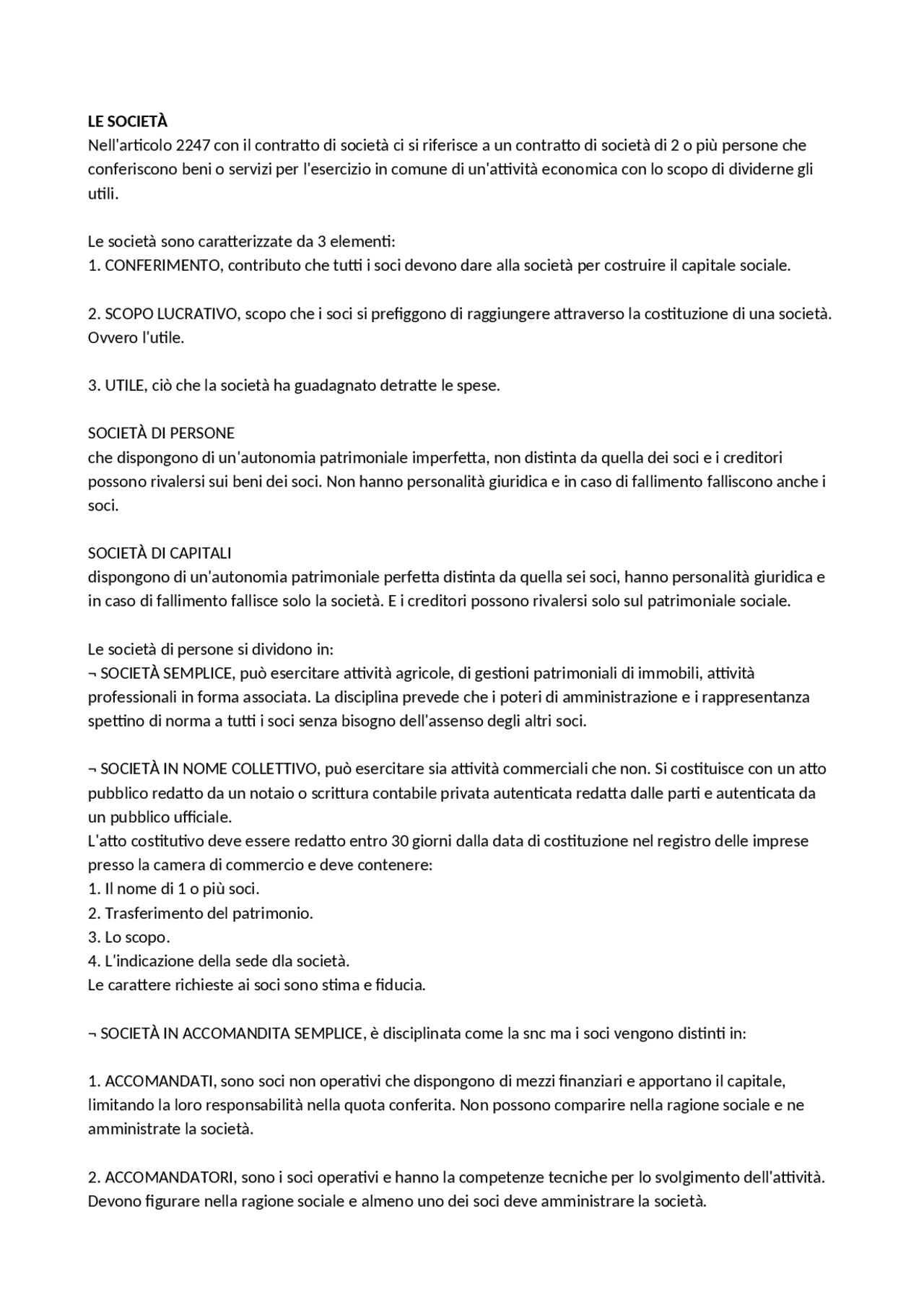 Riassunti Diritto Commerciale Docsity